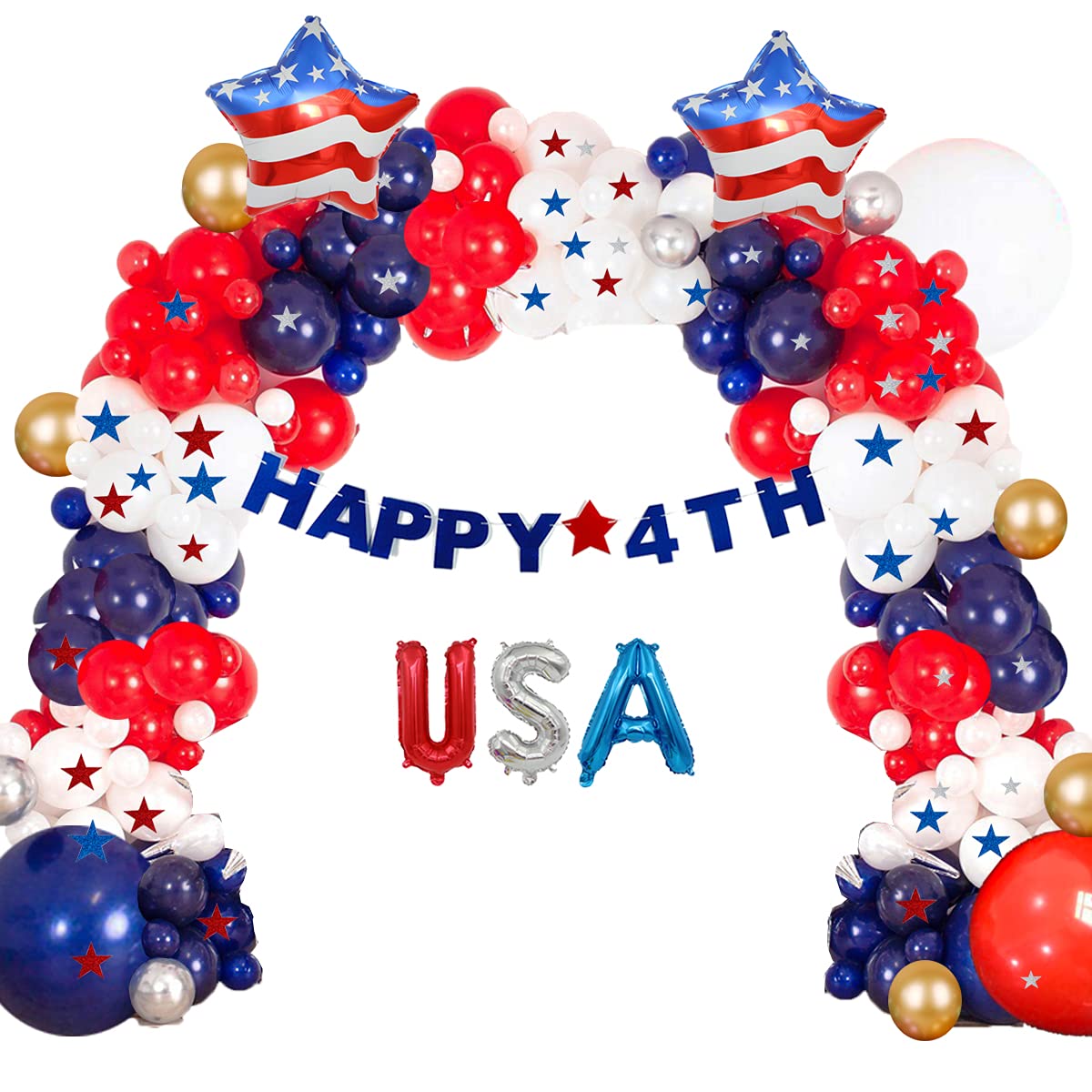 Buy Bonropin 4th of july balloon garland Arch kit 148PCS Set with Blue ...