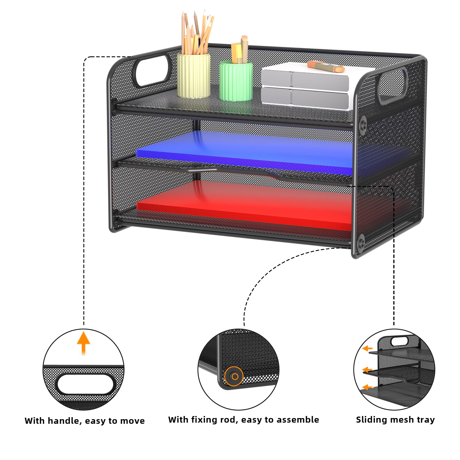Snapklik.com : Samstar 3 Tier Letter Tray Paper Organizer