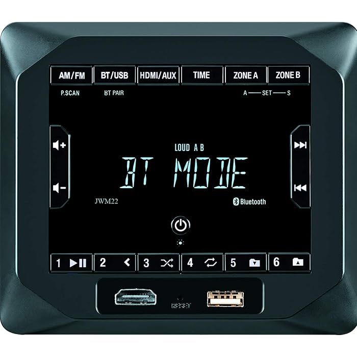 Buy Jensen JWM22 2-Speaker Zones AM/FM|BT|HDMI|AUX Cube Wall Mount ...