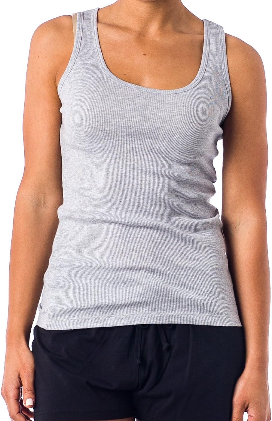 Alki'i Womens 100% Cotton Lounge/Sleep Tank top -Grey-XL at Amazon ...