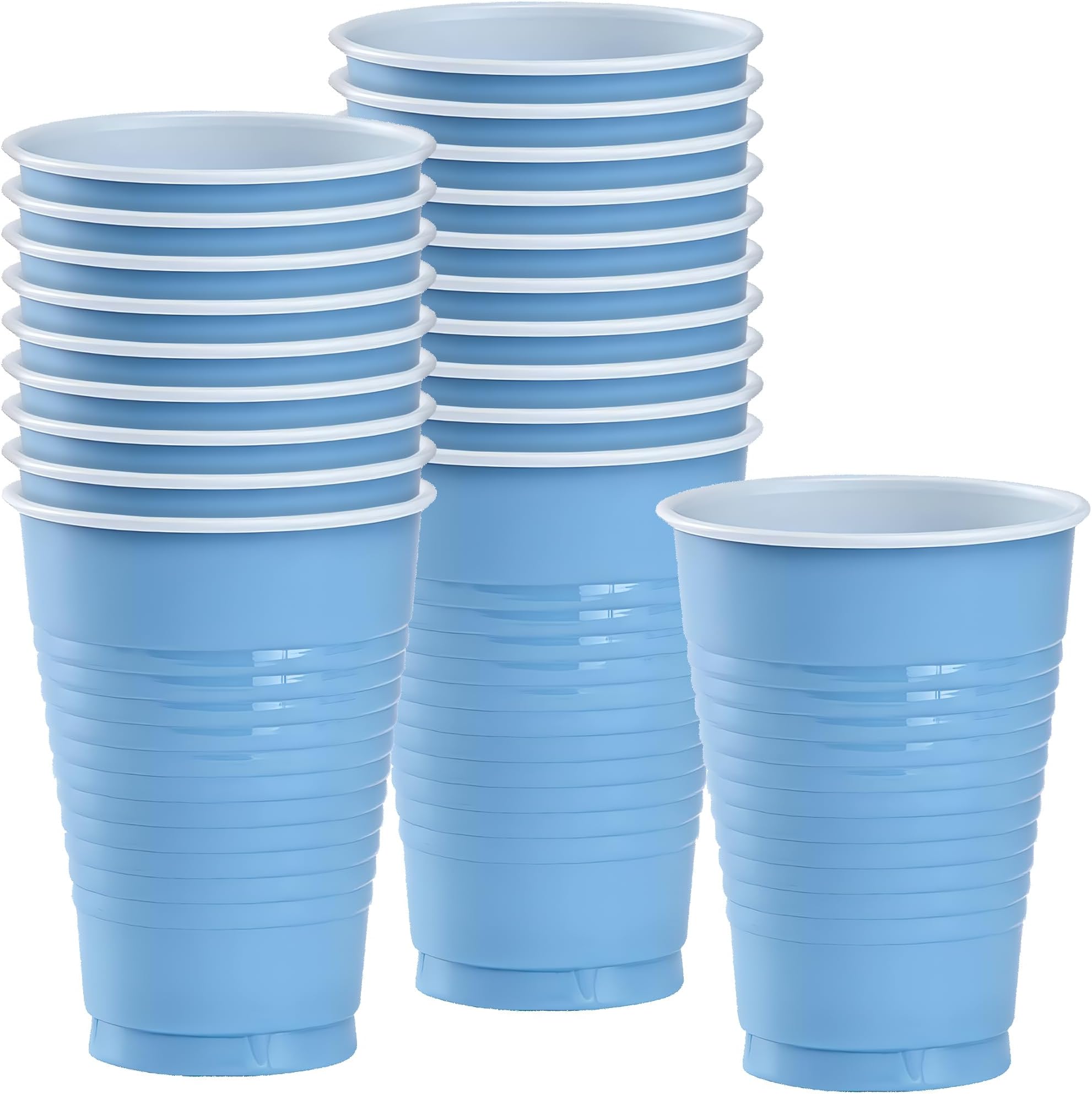 Amazon.com: Blue Solid Color Plastic Party Cup (18 Oz.) 16 Count ...