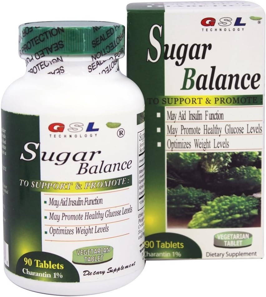 Amazon.com: GSL Sugar Balance Tablets (4 Bottles Pack) : Health & Household