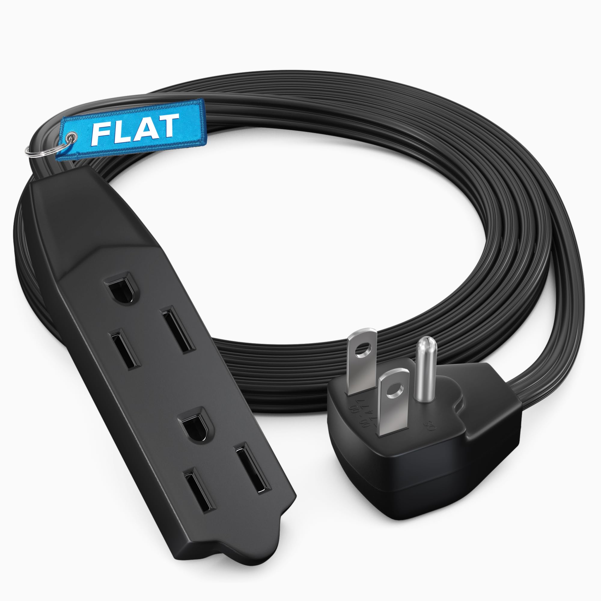 Amazon.com: Maximm 4ft Flat Plug Extension Cord UL Certified 16 Gauge ...