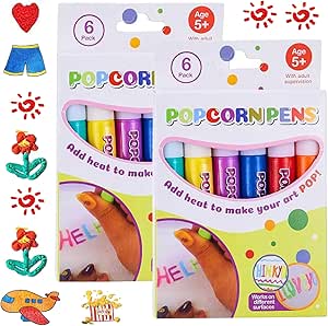 Amazon.com: Panmall 2PCS Magic Puffy Pens for Kids, Popcorn Pens, DIY ...