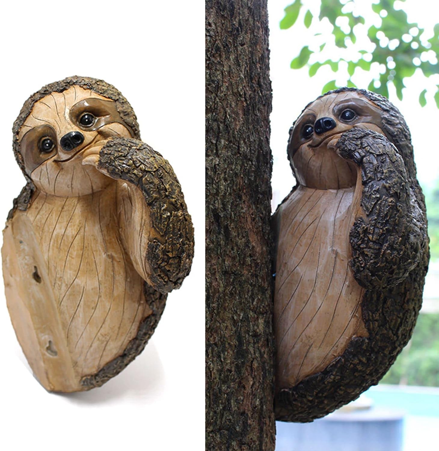 Amazon.com: Sloth Sculpture, Innovative Lovely Resin Sloth Tree Hugger ...