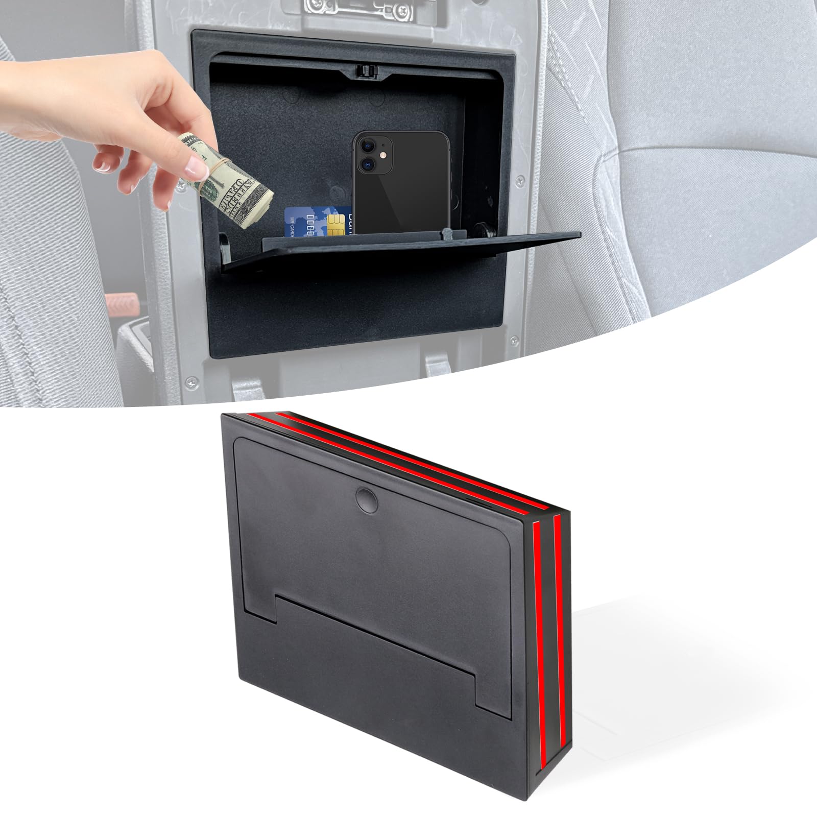 Amazon.com: BESTAOO Center Console Hidden Box Organizer Compatible with ...