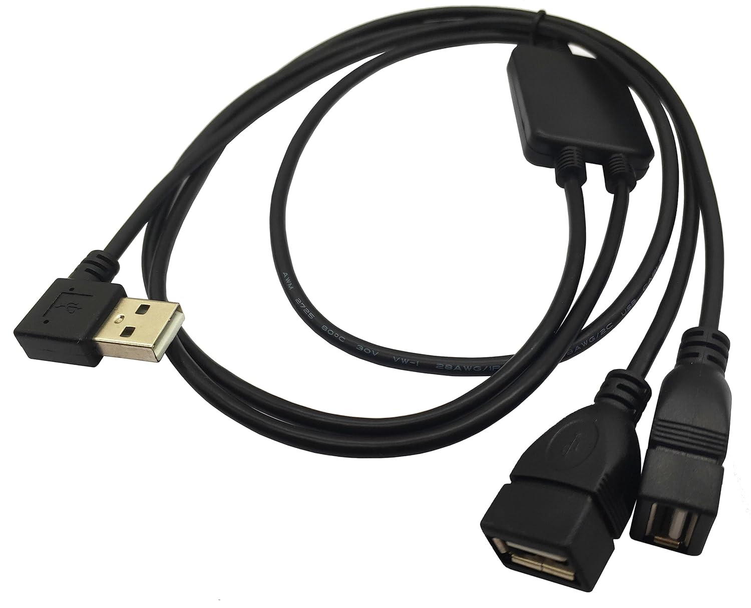 Amazon.com: Halokny USB Splitter Cable,USB A 2.0 Male to 2 Female Jack ...