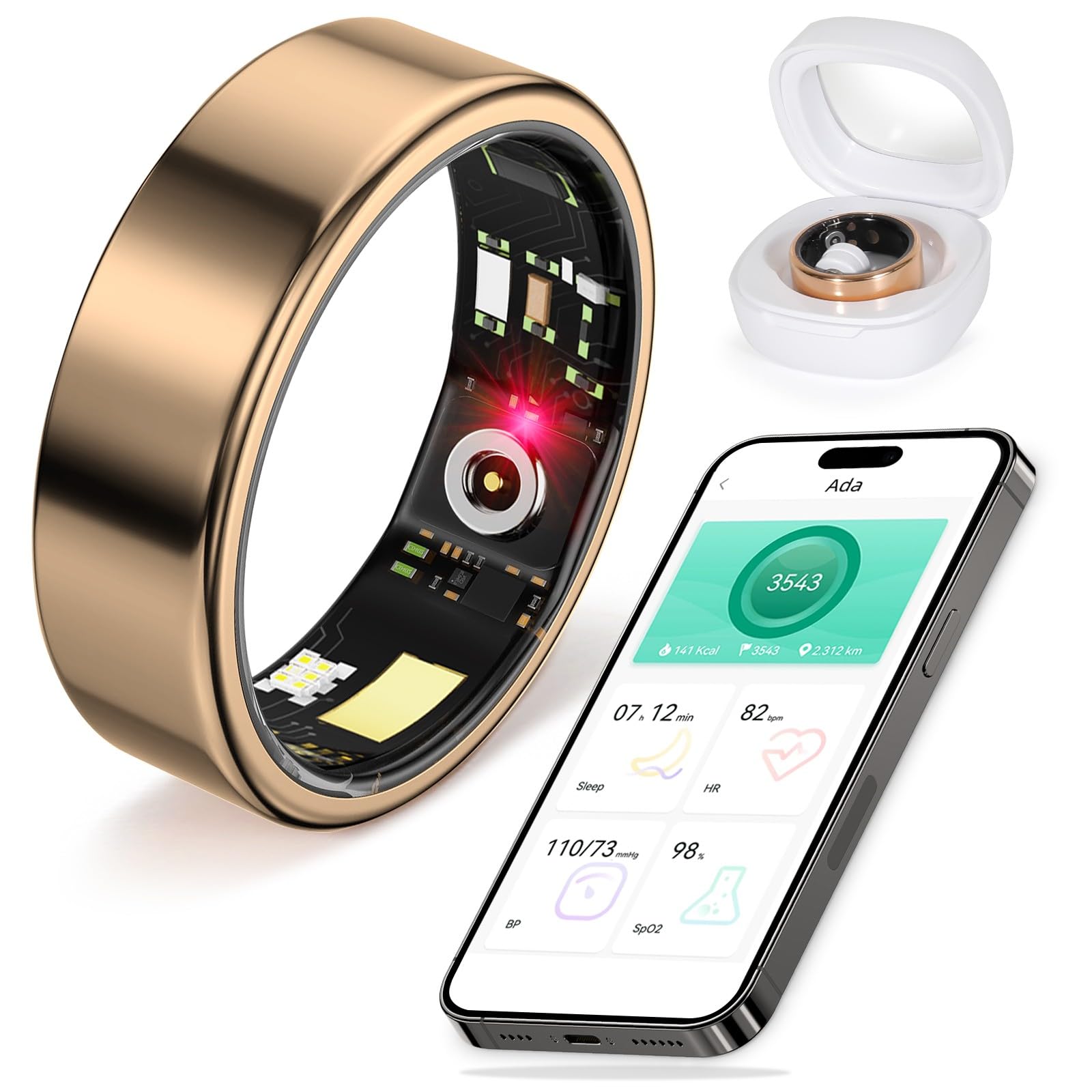 Snapklik.com : Smart Ring Fitness Tracker Ring For Men Women - Health ...