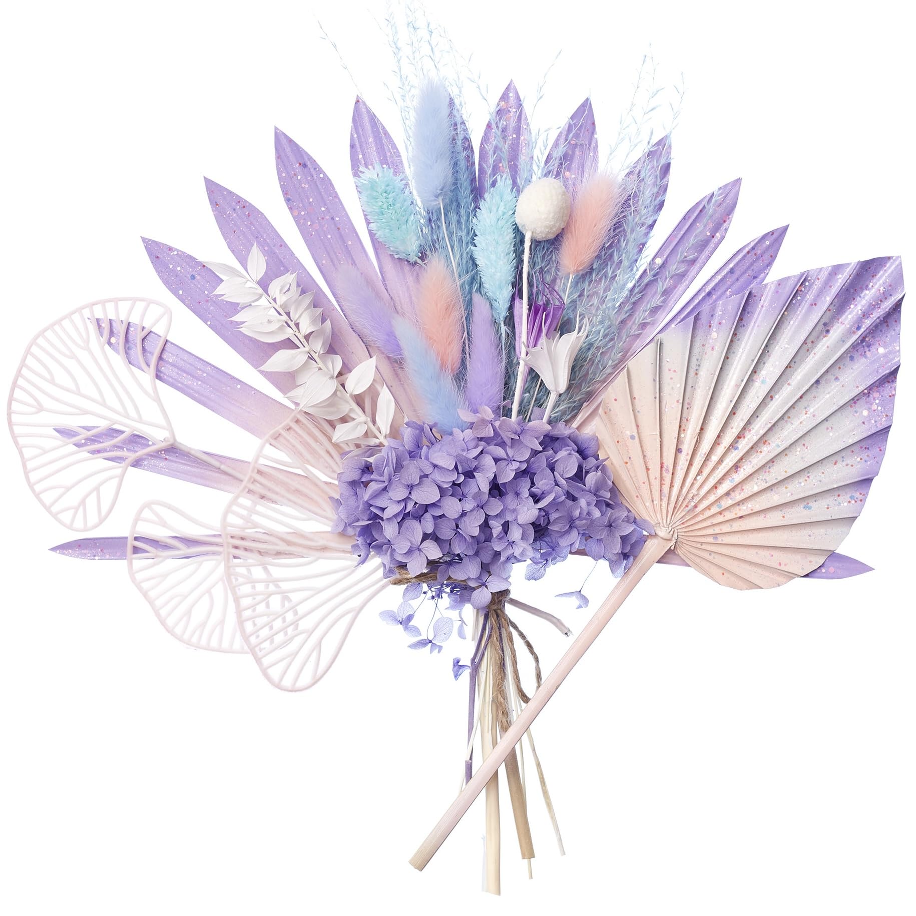 The Baked Studio – Dried Flower Cake Topper Set With Dried Palm Spear ...
