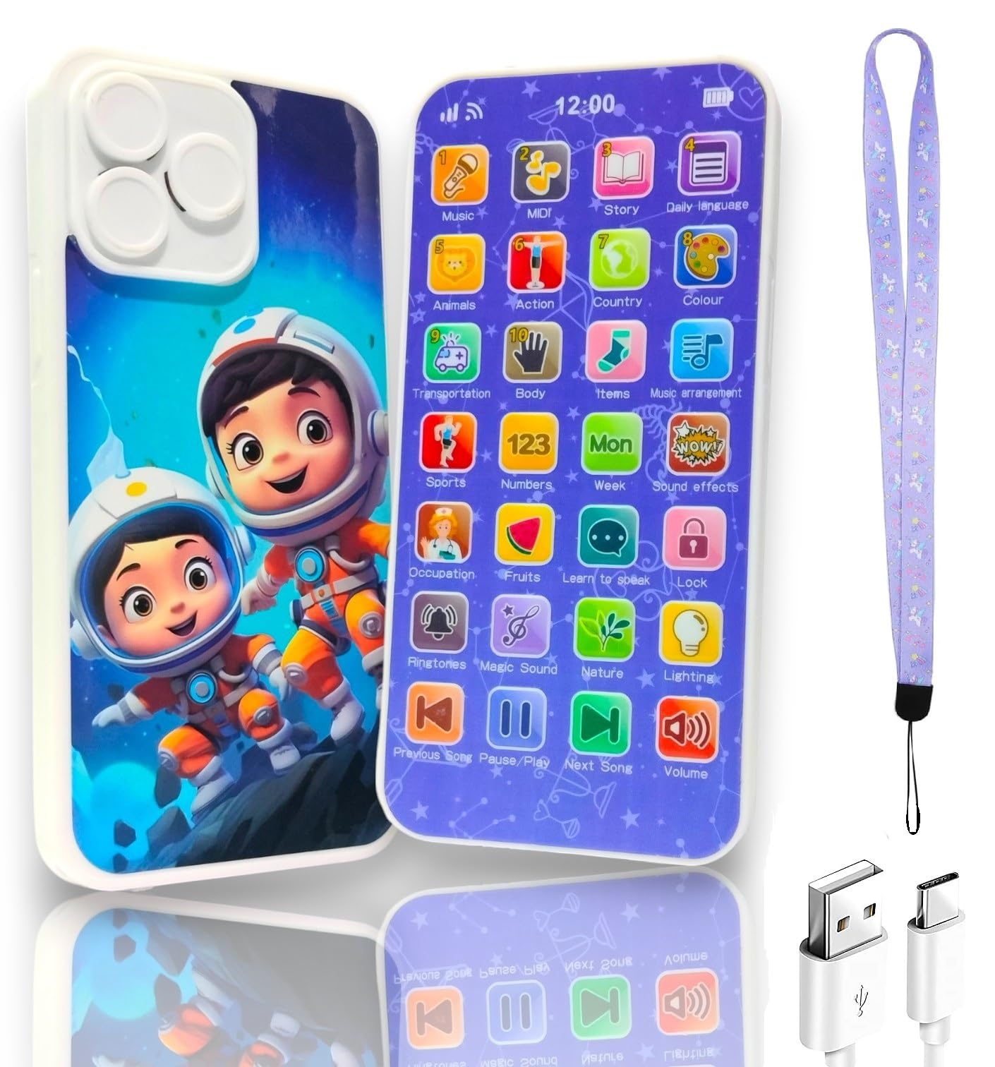 Buy SUPER TOY 24 Modes Kids Smart Phone Toy Musical Phone Toy with ...