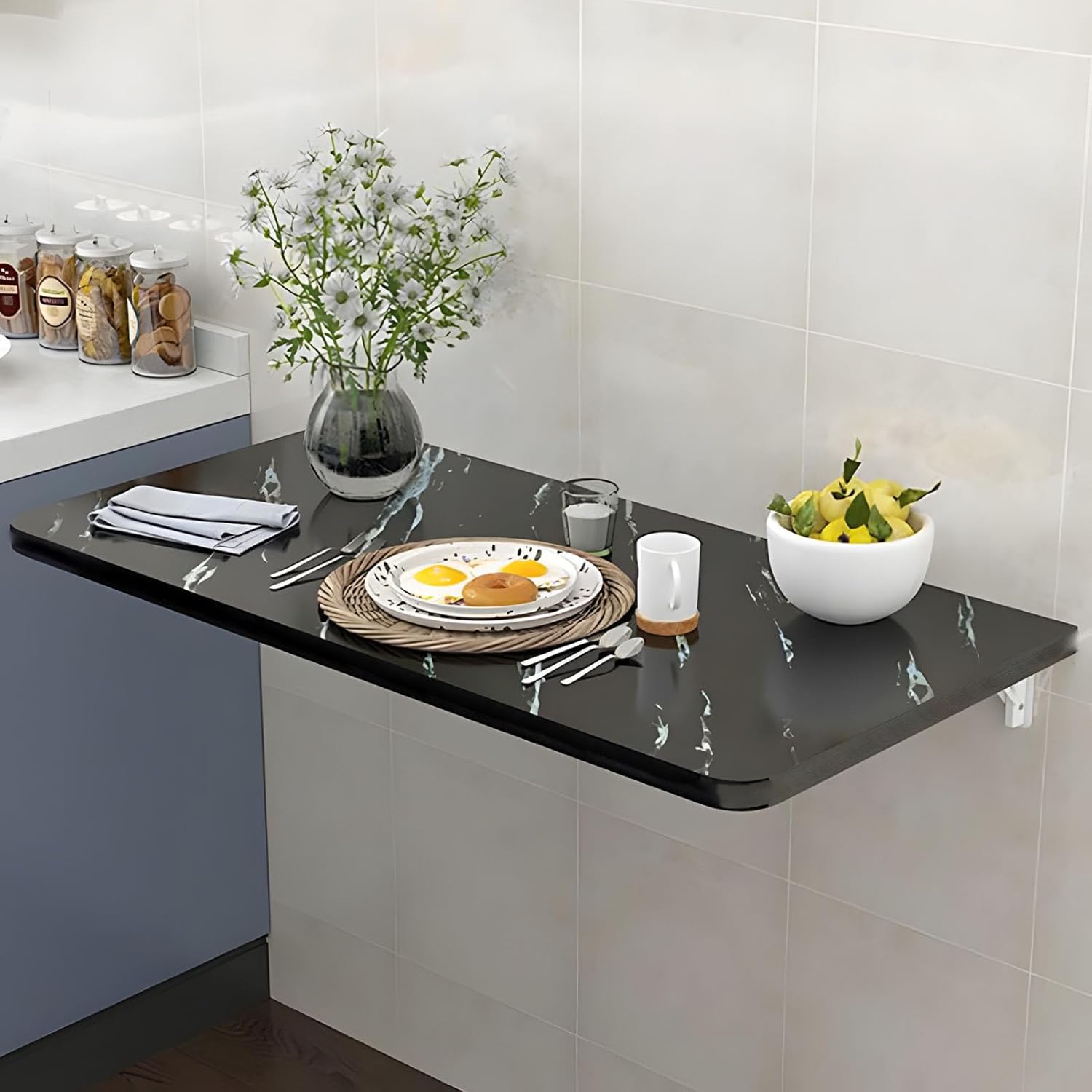 Space-Saving Wall Folding Desk, Foldable Study & Dining Table ...