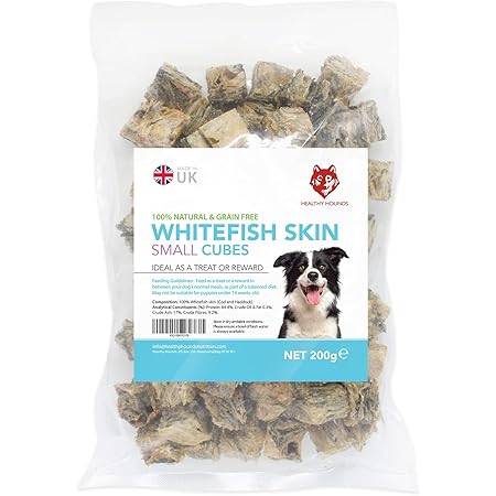 Healthy Hounds Fish Skin Dog Treats - 200g - Natural Grain Free Cod ...