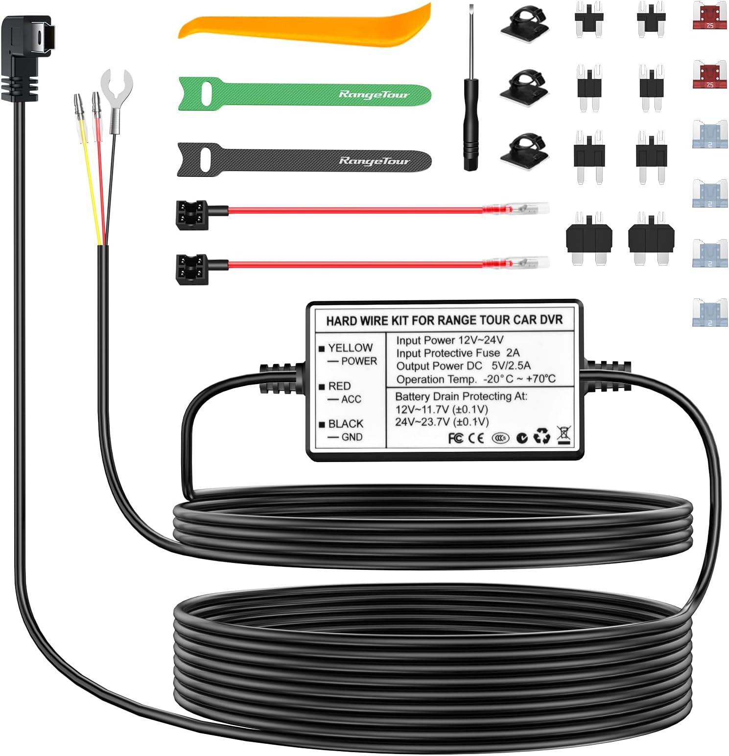 Nextbase Series 2 Hardwire Kit – Compatible with 122, 222, 322GW, 422GW ...