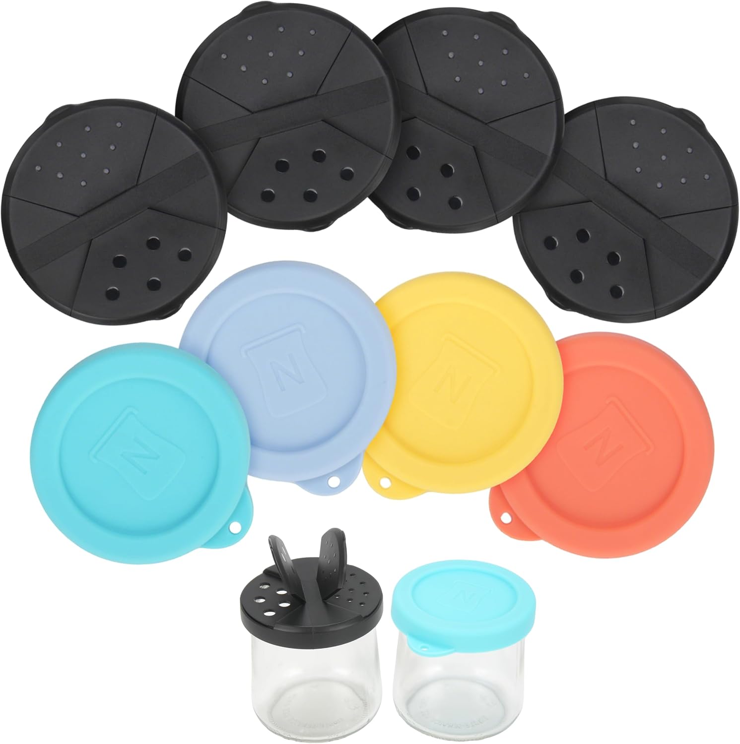 Amazon.com: Spice Lids & Silicone Lids Set, Only Compatible with Oui ...