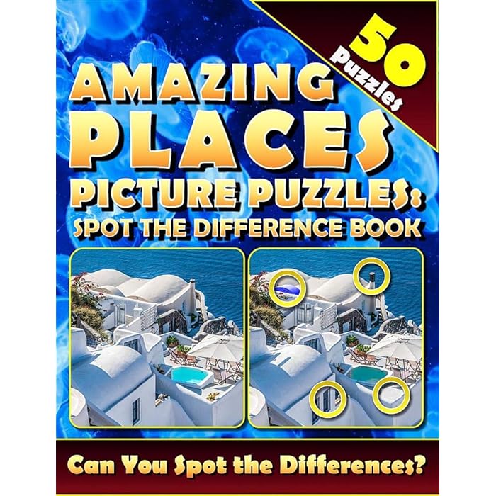 Buy Amazing Places Picture Puzzles: Spot the Difference Book (50 ...