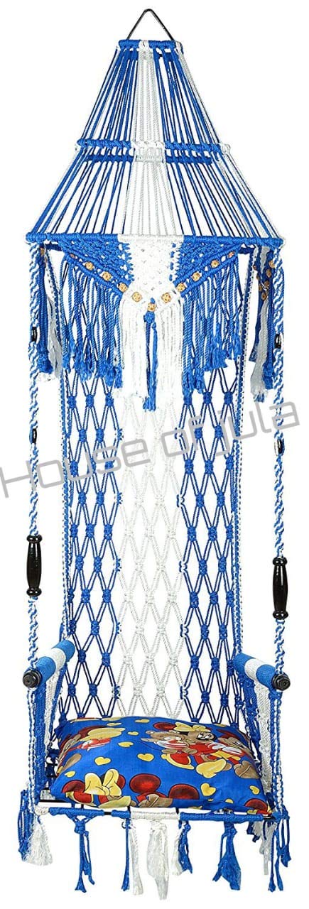 Cotton Netted Rope Hanging Hammock Swing Chair for Adults Kids/Outdoor ...