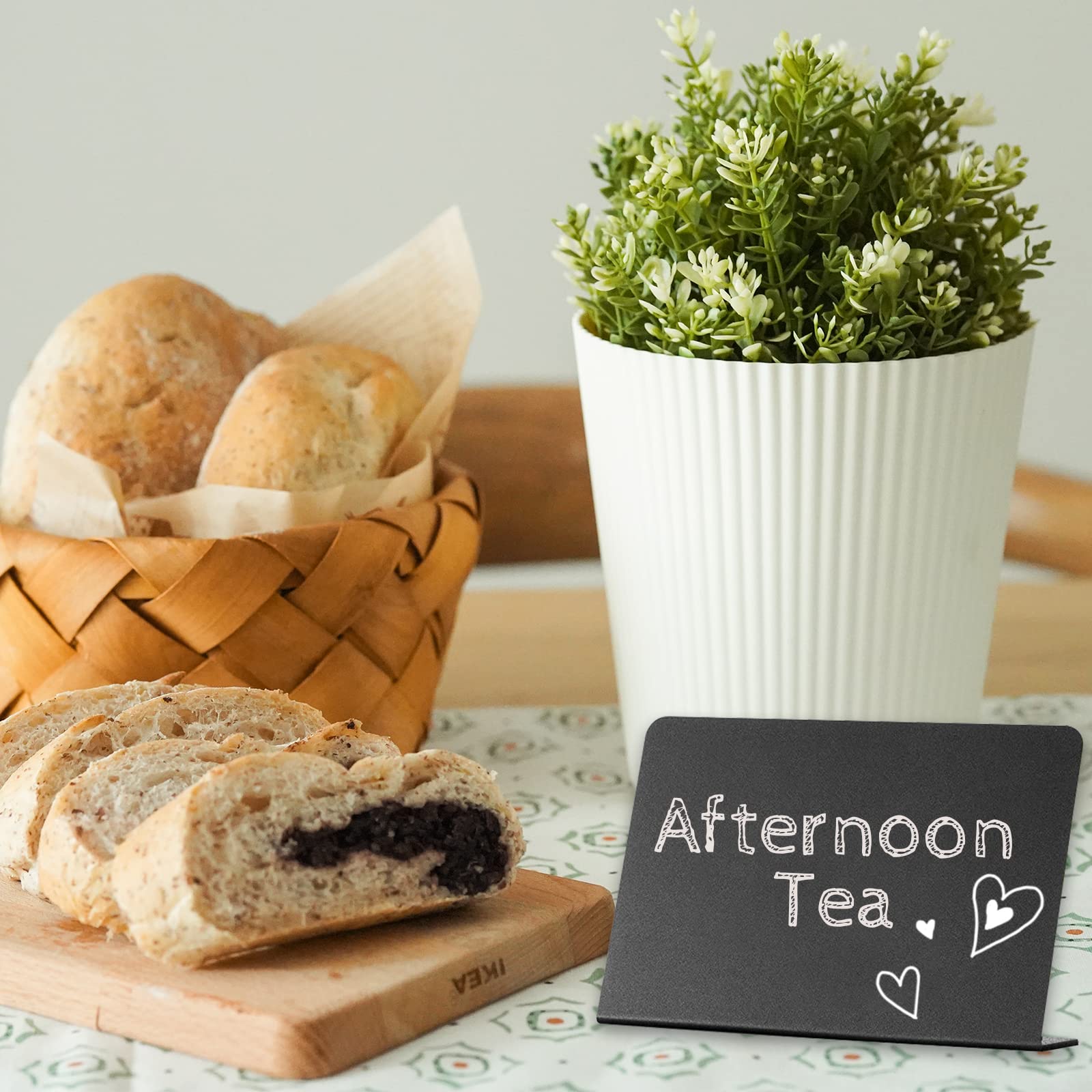 Snapklik.com : 20 Pack Mini Chalkboard Signs For Food - 4x3 Black ...