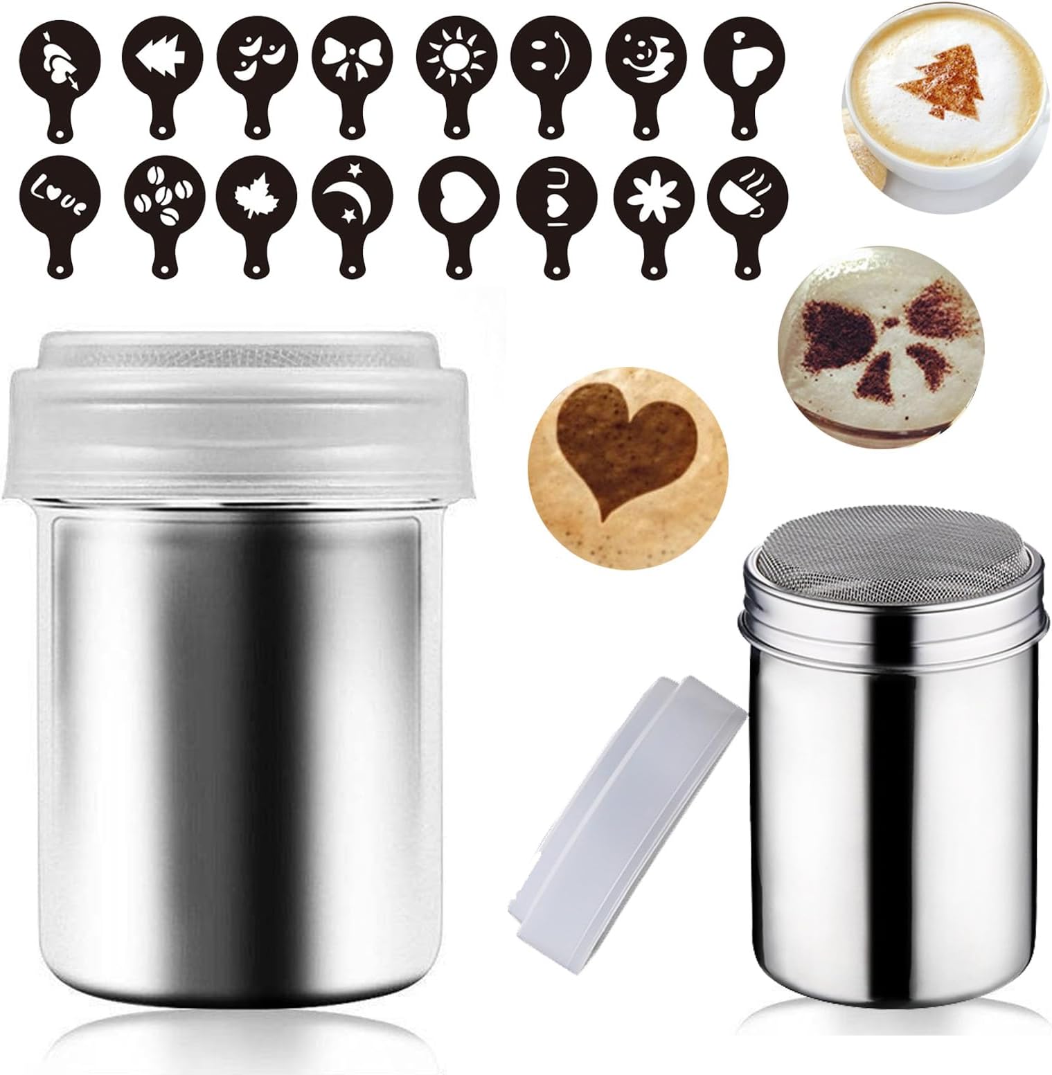 Amazon.com: Stainless Steel Dredge Shaker, Powder Sugar Dispenser Fine ...