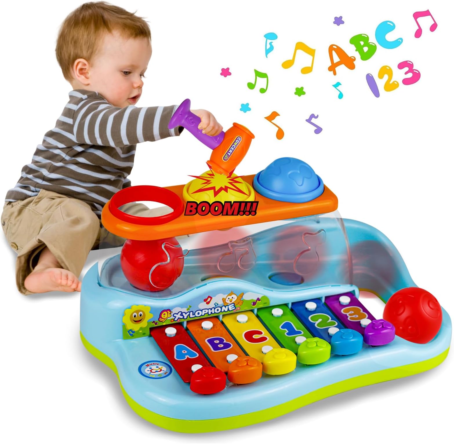 YOLOMOON Baby Toys for 1 2 Year Old Boys Girls, Kids Musical ...