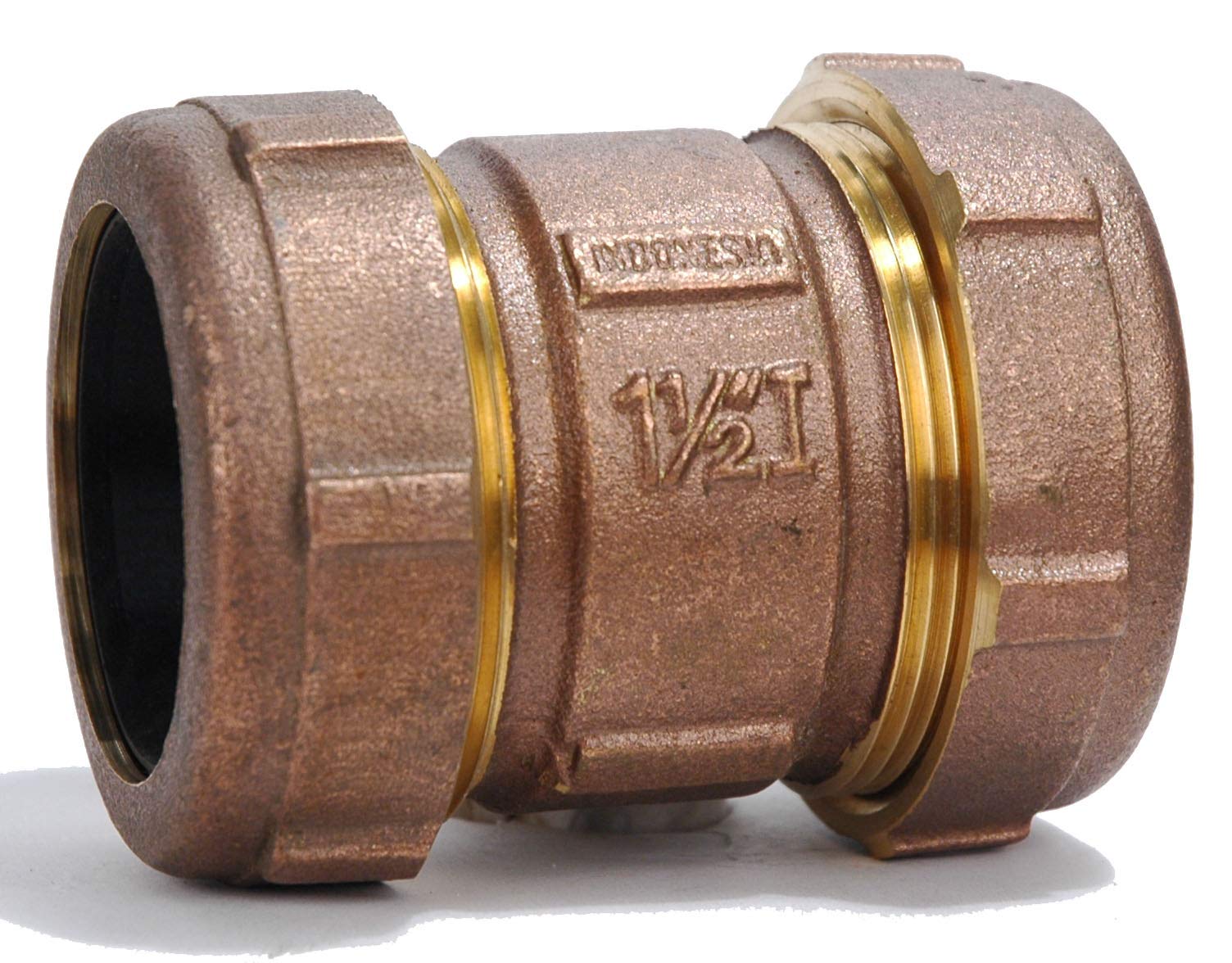 Amazon.com: Brass Moody Compression Coupling with 1 1/2-Inch Iron Pipe ...