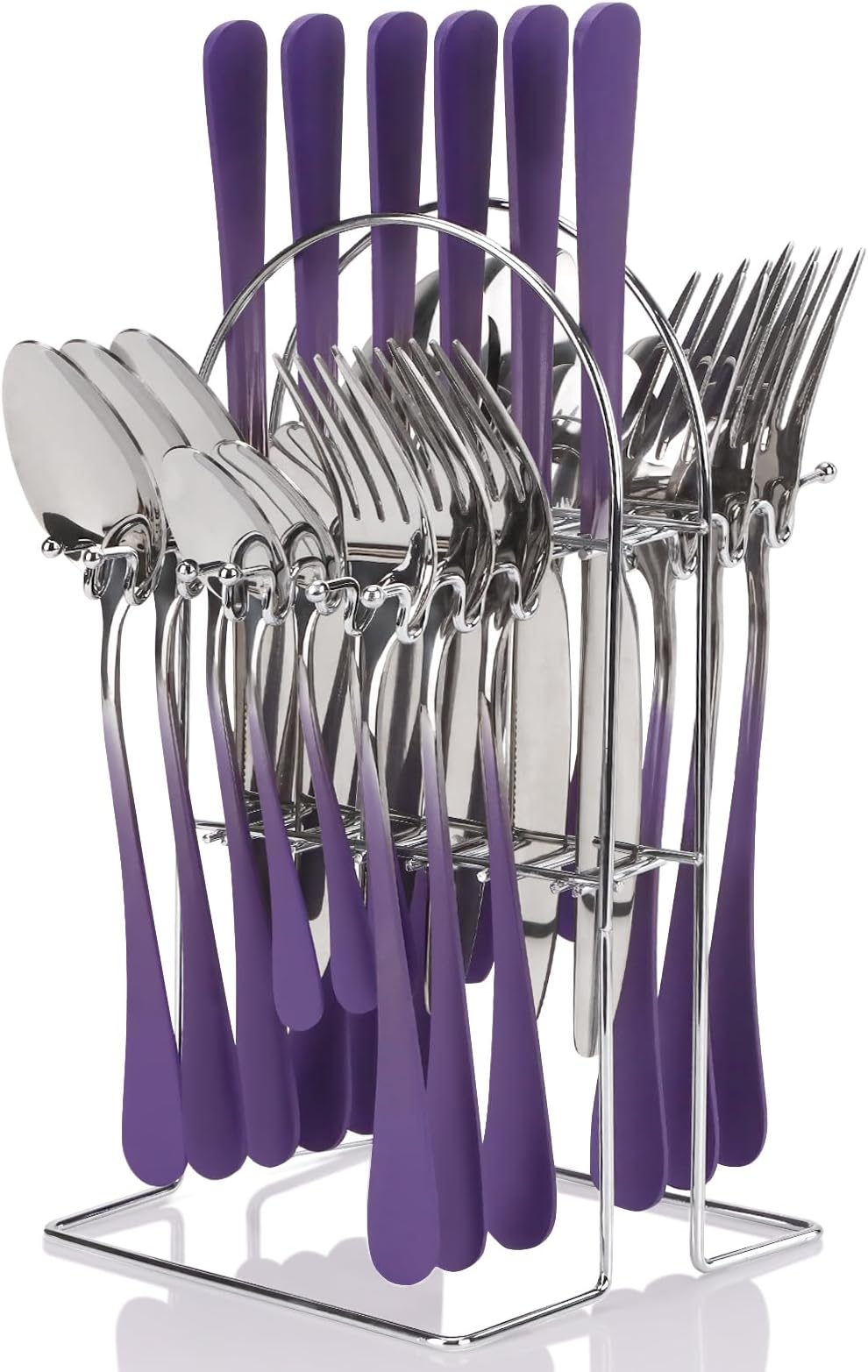Amazon.com | Silverware Set, 20-Piece Purple Flatware Cutlery Set ...