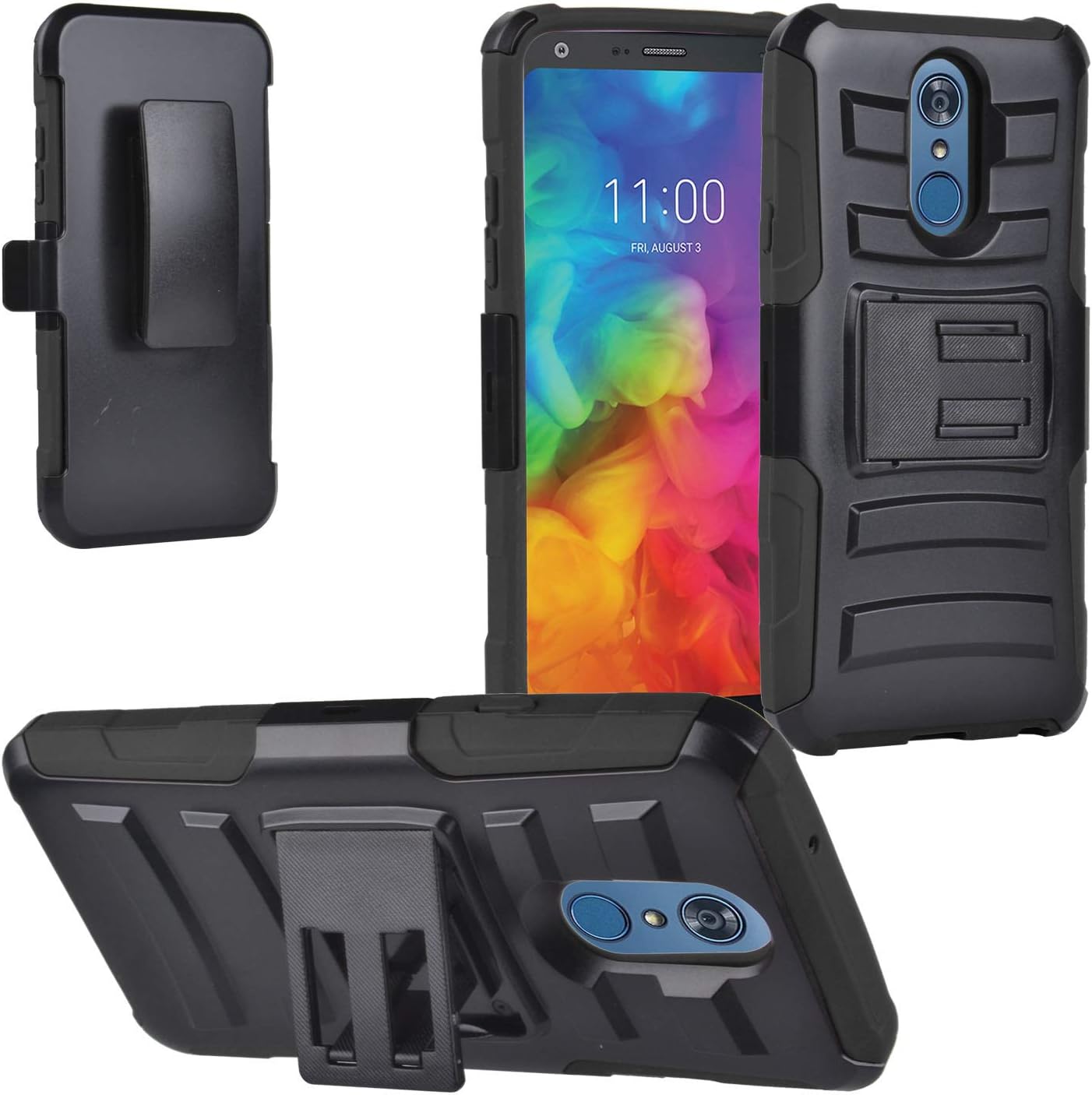 Amazon.com: Eaglecell - for LG Q7, Q7+ Plus - Hybrid Case with Stand ...