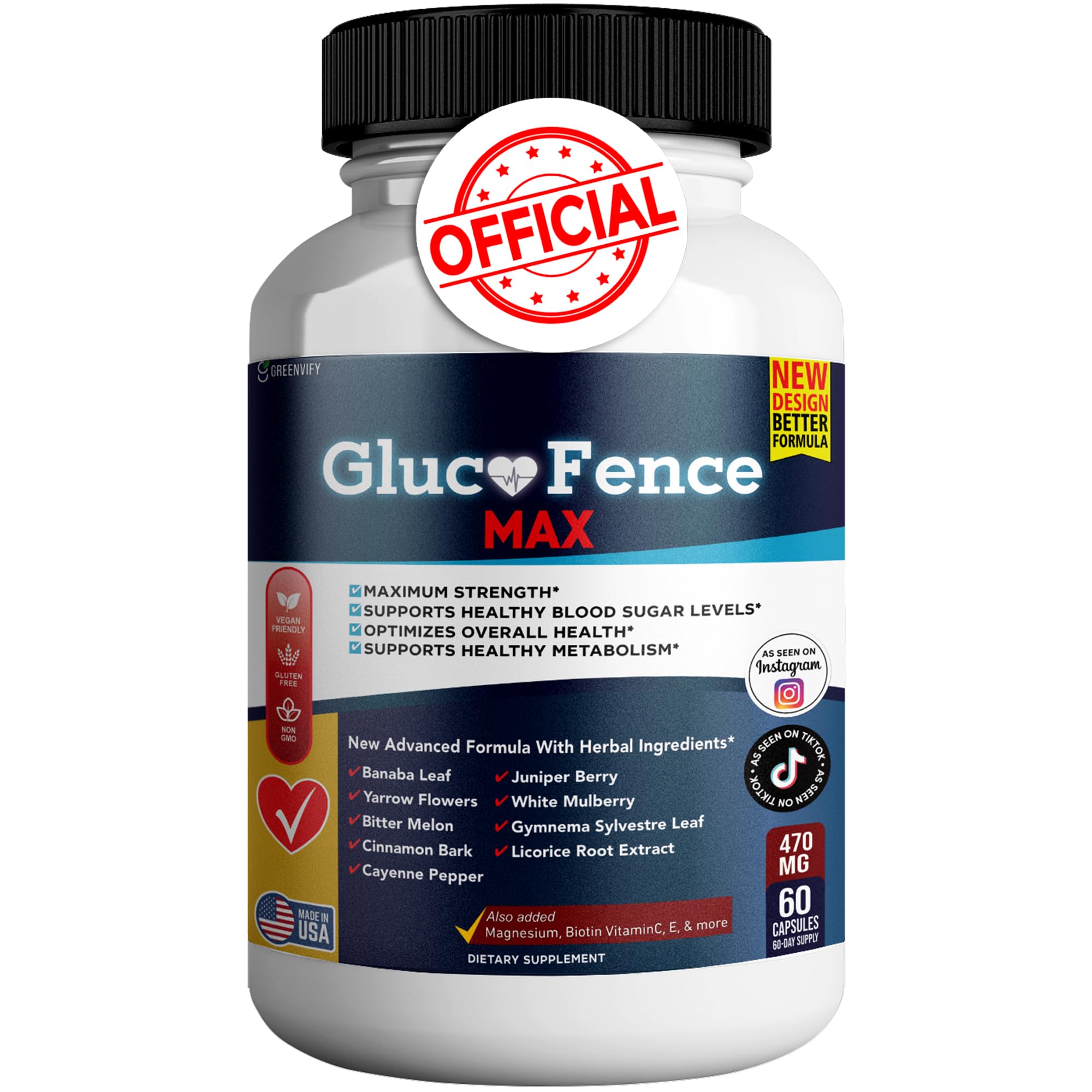 Amazon.com: GREENVIFY Gluco Fence Max All Natural Formula to Maintain ...