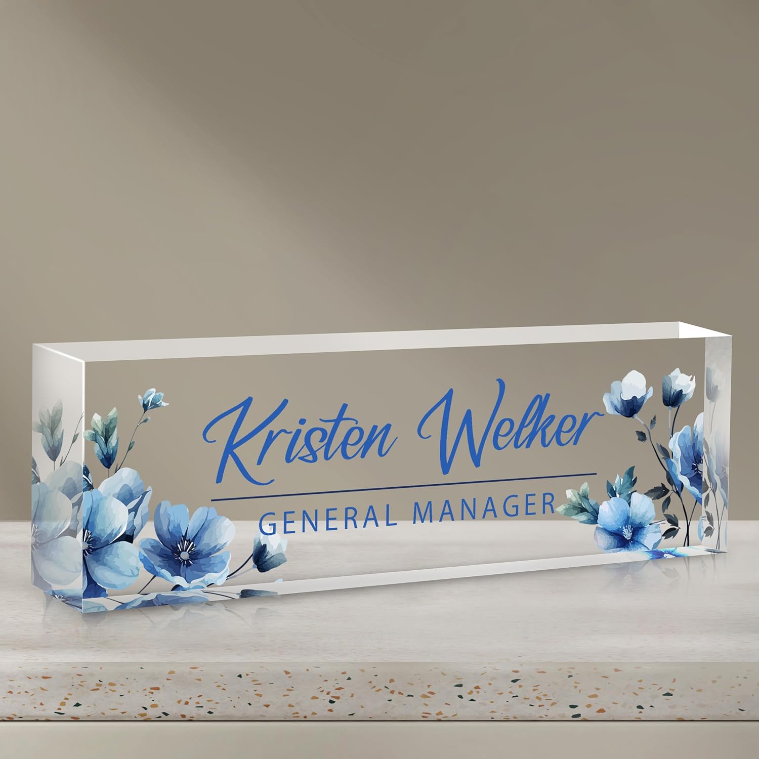 Amazon.com: Personalized Office Name Plate for Desk - Custom Teacher ...