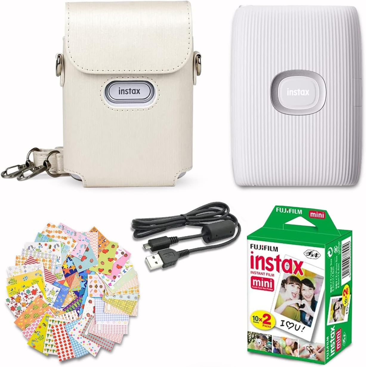 Amazon.com : Fujifilm Instax Mini Link White Printer Bundle 2023 ...
