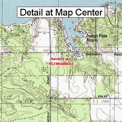 Amazon.com : USGS Topographic Quadrangle Map - Hamlin Lake, Michigan ...