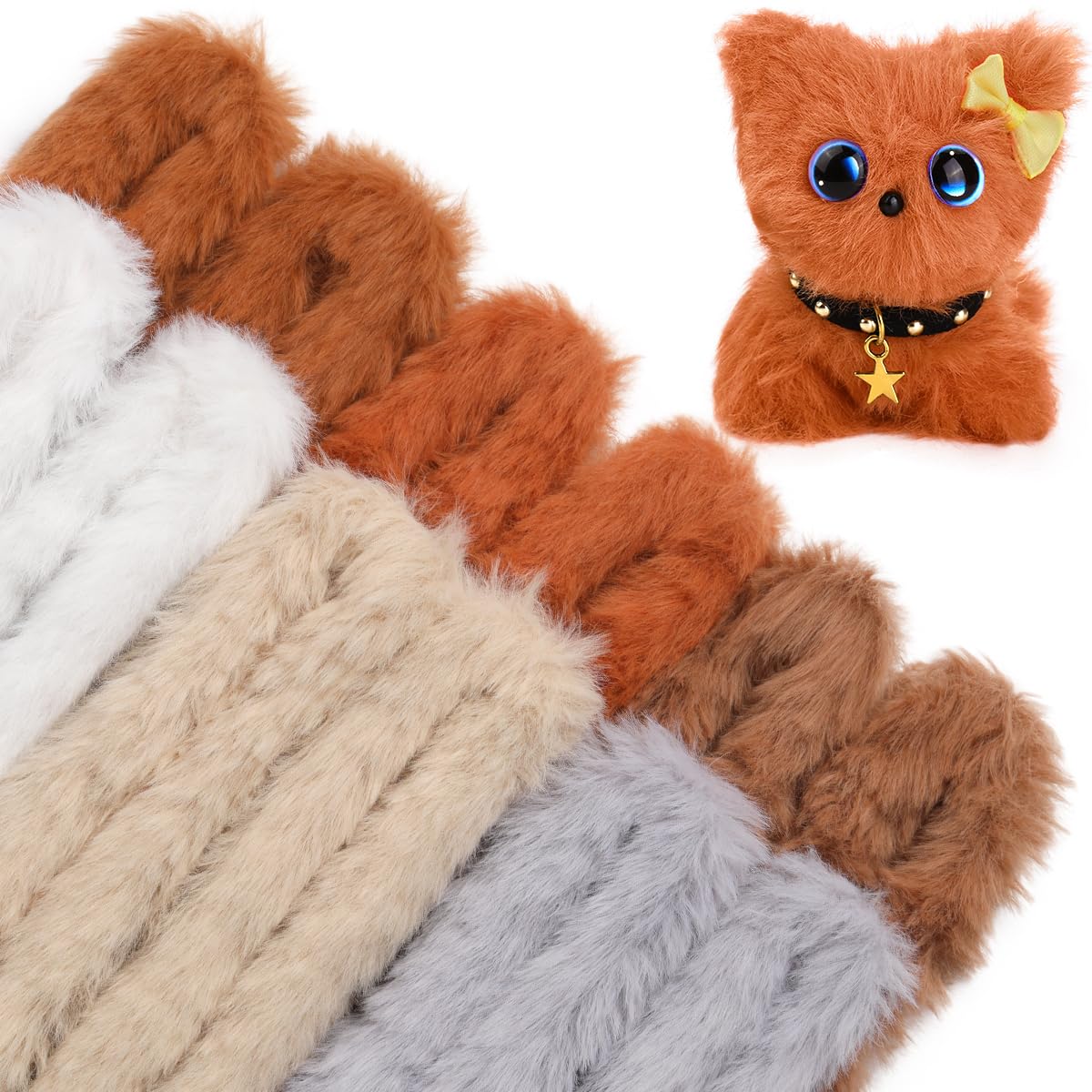 Amazon.com: Zlulary 39 Inch Jumbo Fur Pipe Cleaners Craft, 12 Pcs Thick ...