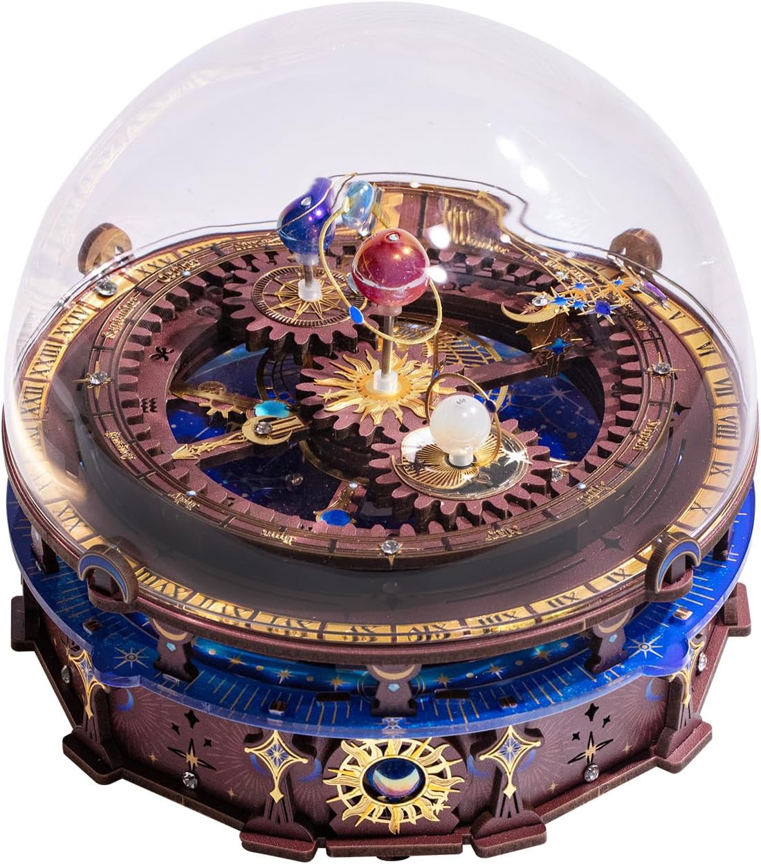 Amazon.com: MU 3D Wooden Puzzles The Planisphere Rotating World Globes ...