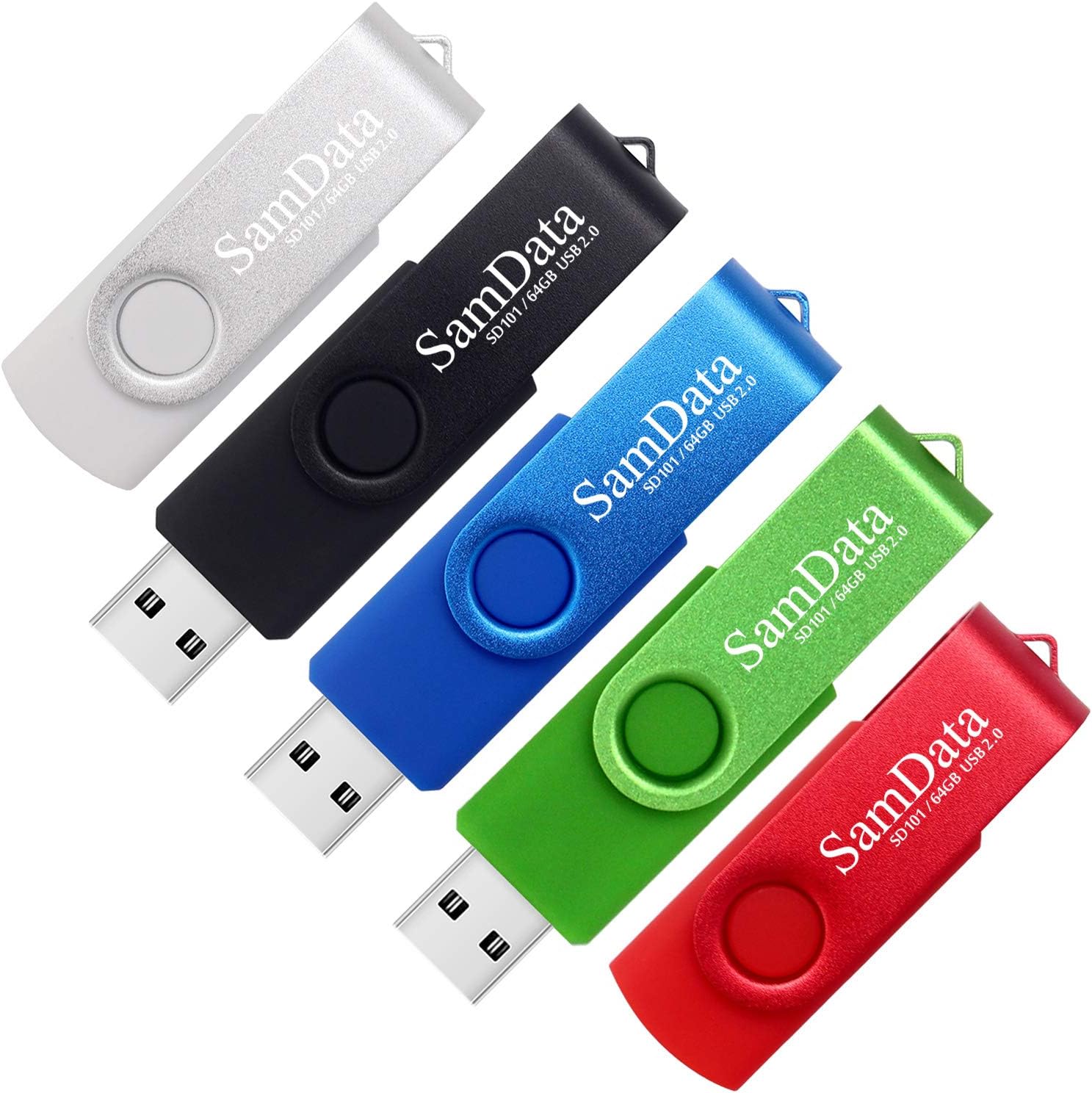 Amazon.com: SamData 64GB USB Flash Drives 5 Pack 64GB Thumb Drives ...