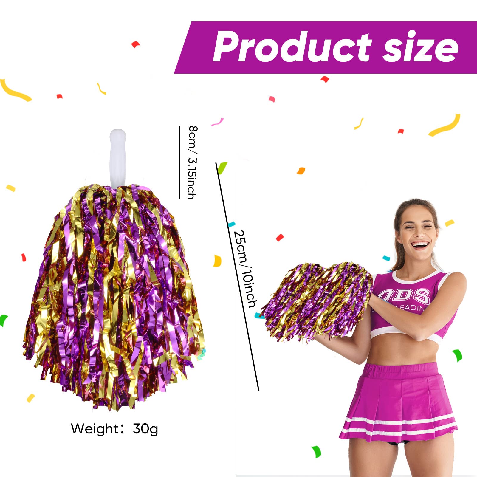 Snapklik.com : Hanaive 24 Pcs Pom Poms Cheerleading Cheerleader ...