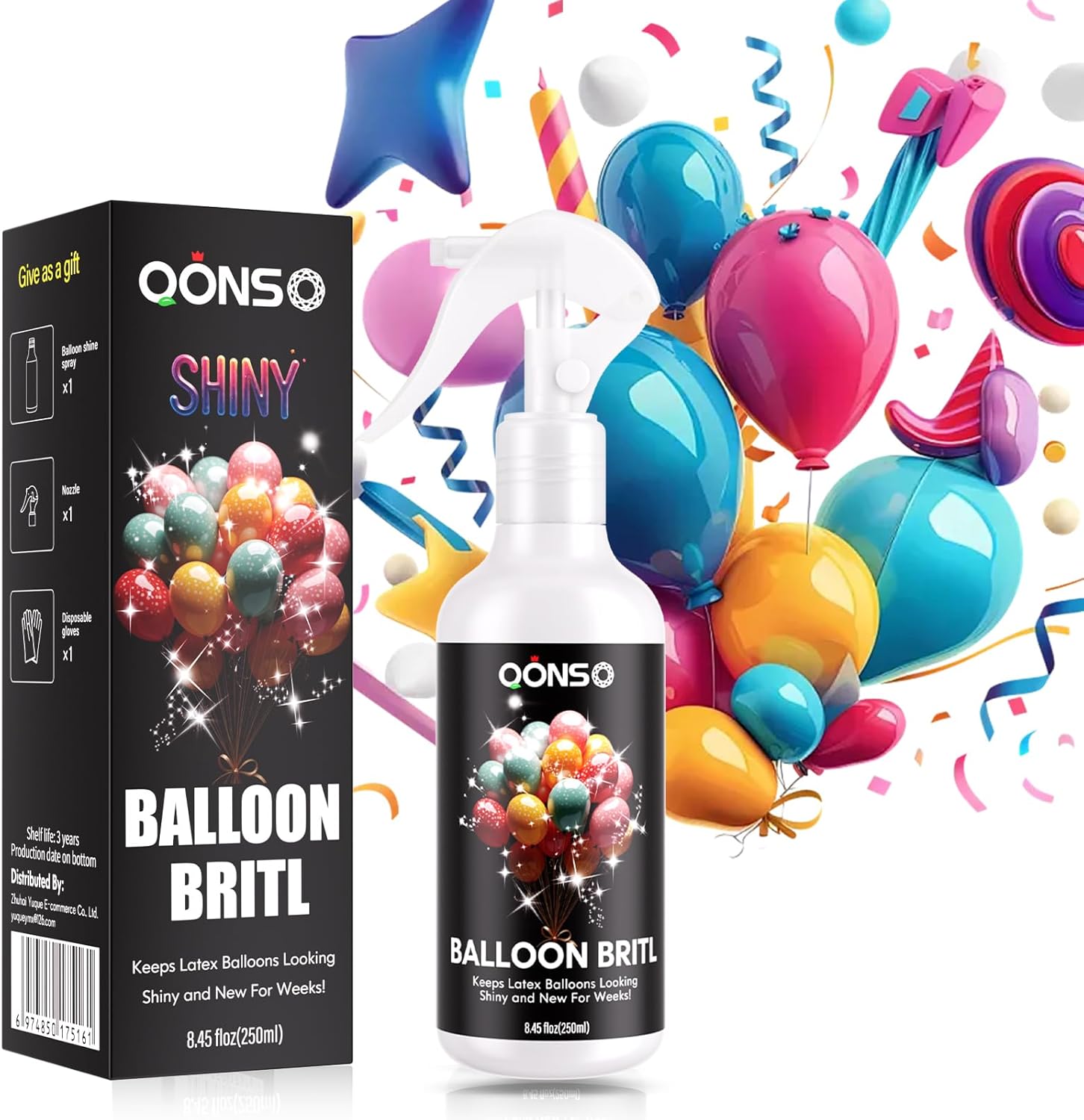 Amazon.com: Balloon Shine Spray For Latex Balloons to Last Longer and ...