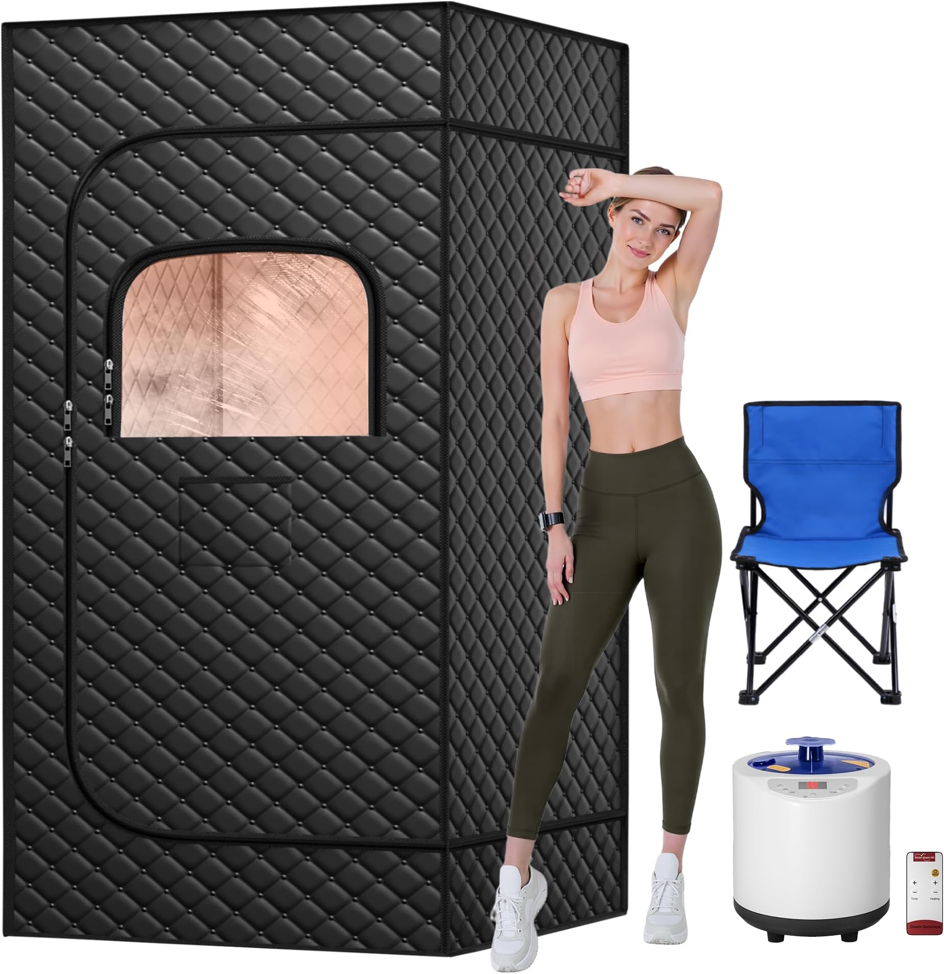 Amazon.com : Kiguee Sauna, Sauna Box, Portable Sauna, Home Sauna with 2 ...