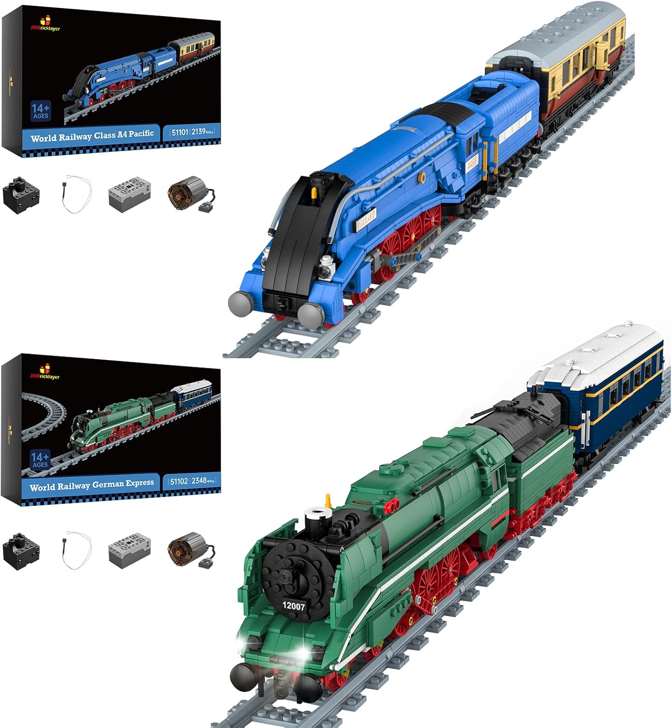Amazon.com: JMBricklayer Train Building Blocks Sets, RC Steam Train ...