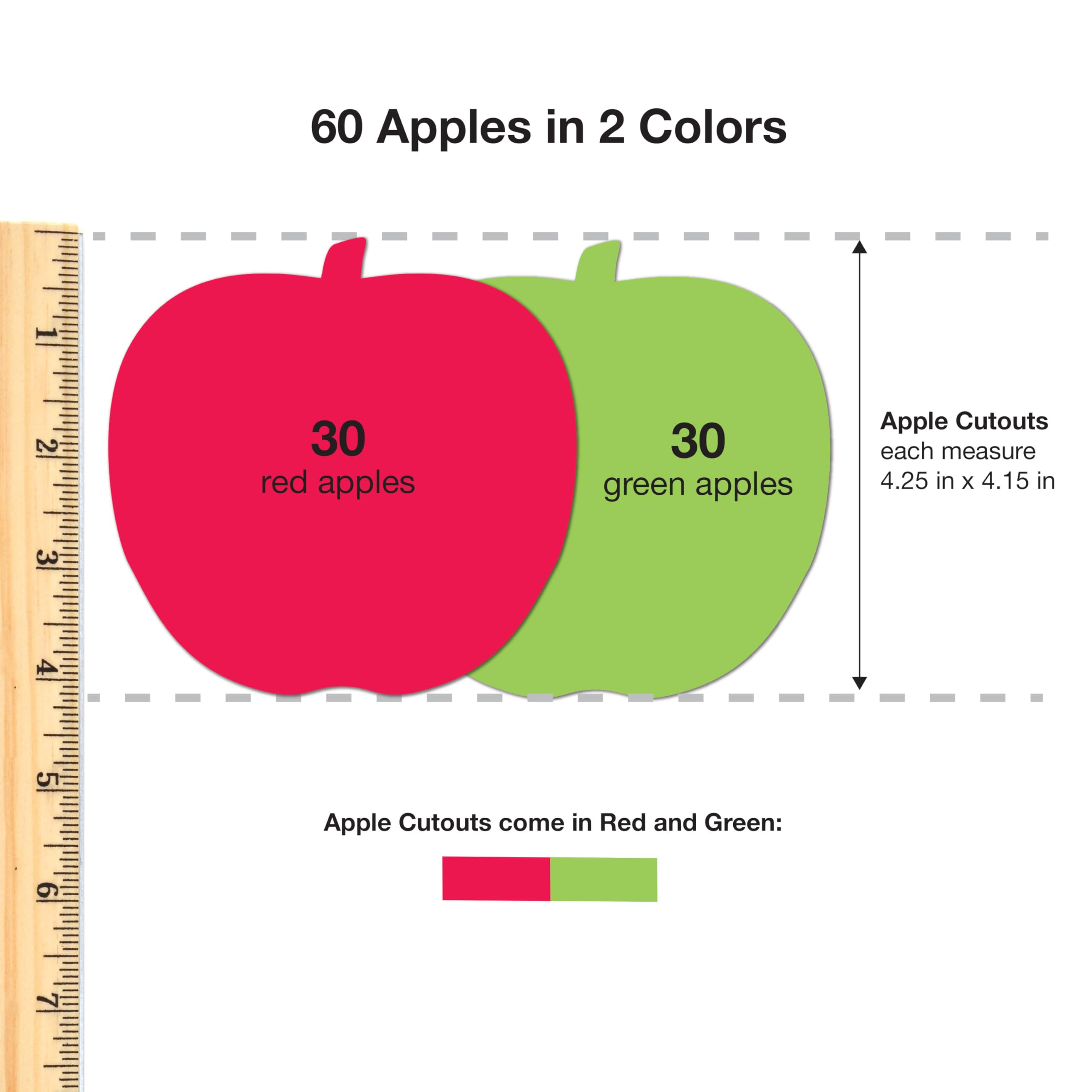 Snapklik.com : 60 Pieces Apple Cutouts For Crafts And Classroom Decor ...
