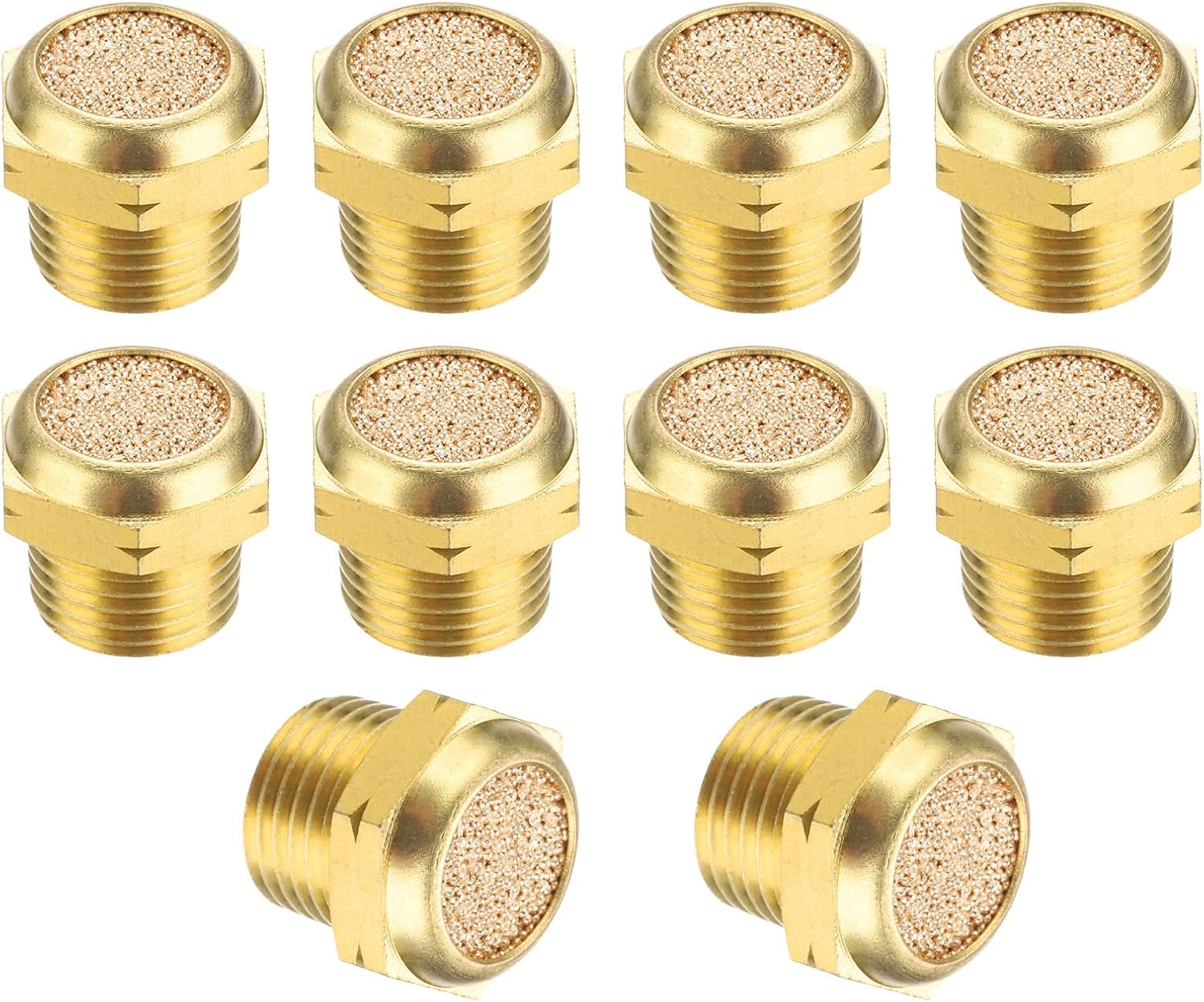 Amazon.com: PATIKIL Brass Pneumatic Exhaust Muffler NPT 1/8, 10 Pack ...