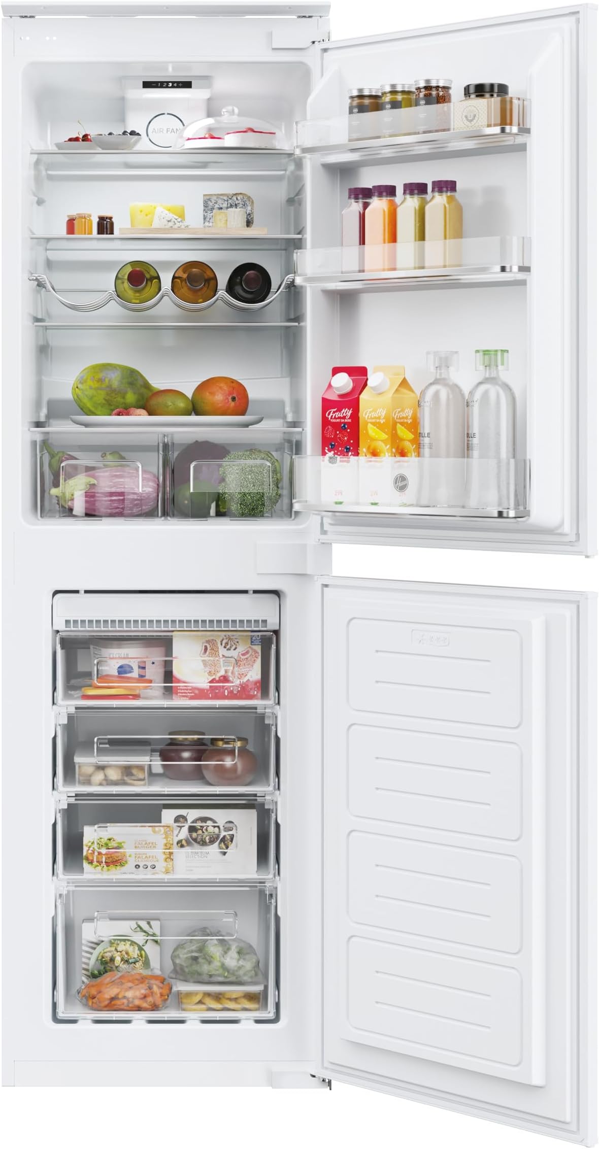 Hoover HOB50N518EVK Integrated Frost Free Fridge Freezer 228L Total ...