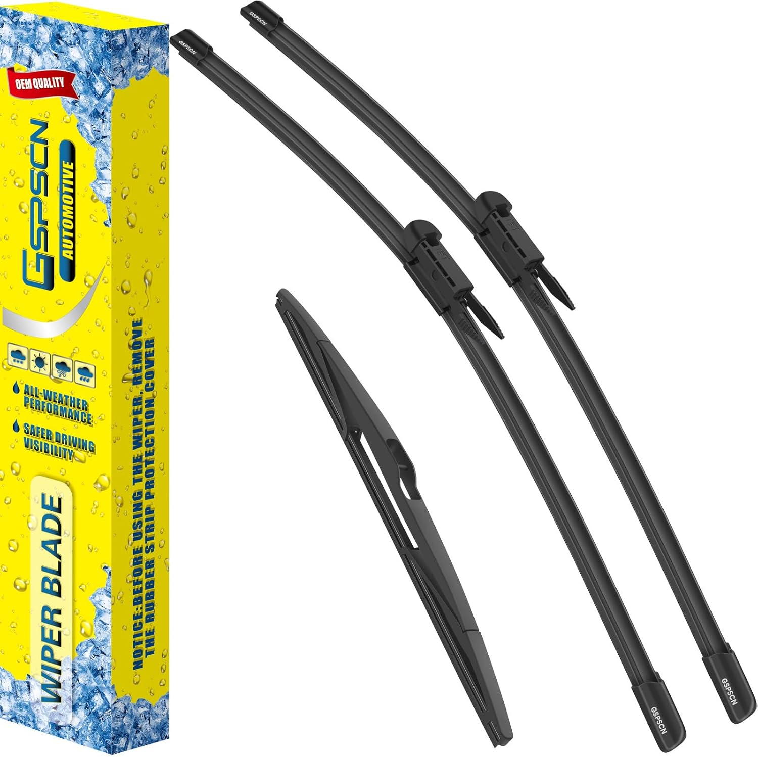 Amazon.com: GSPSCN 3 Wipers Replacement For Ford Focus 2018-2012 ...