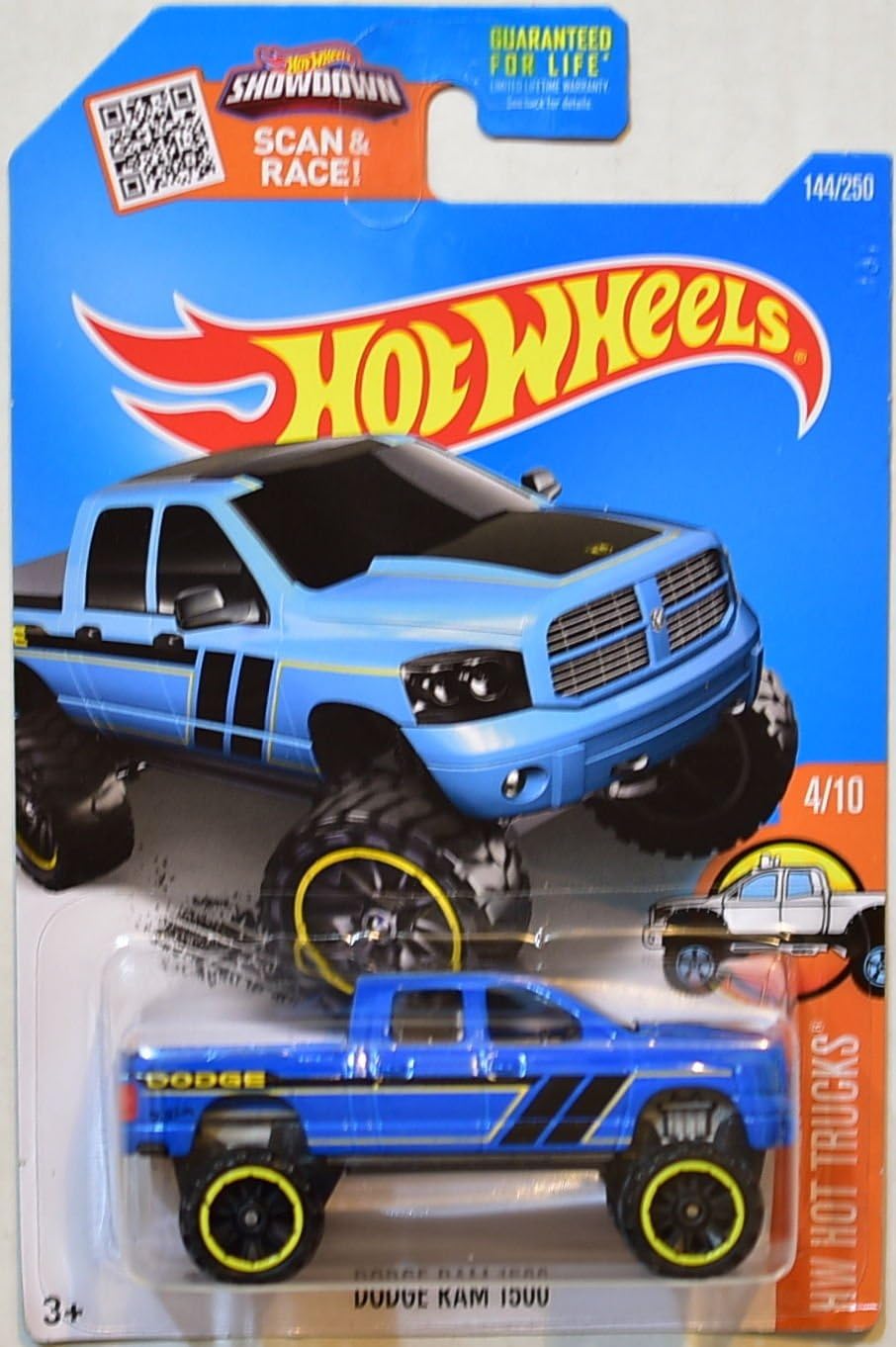 Hot Wheels, 2016 HW Hot Trucks, Dodge Ram 1500 [Blue] Exclusive #144/ ...