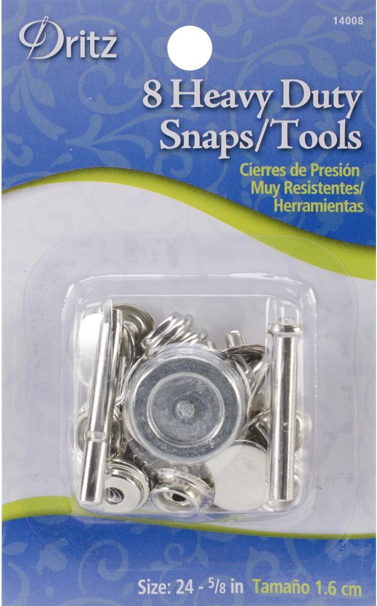 Amazon.com: Dritz Heavy Duty Snap Kit 5/8" 8/Pkg-Nickel
