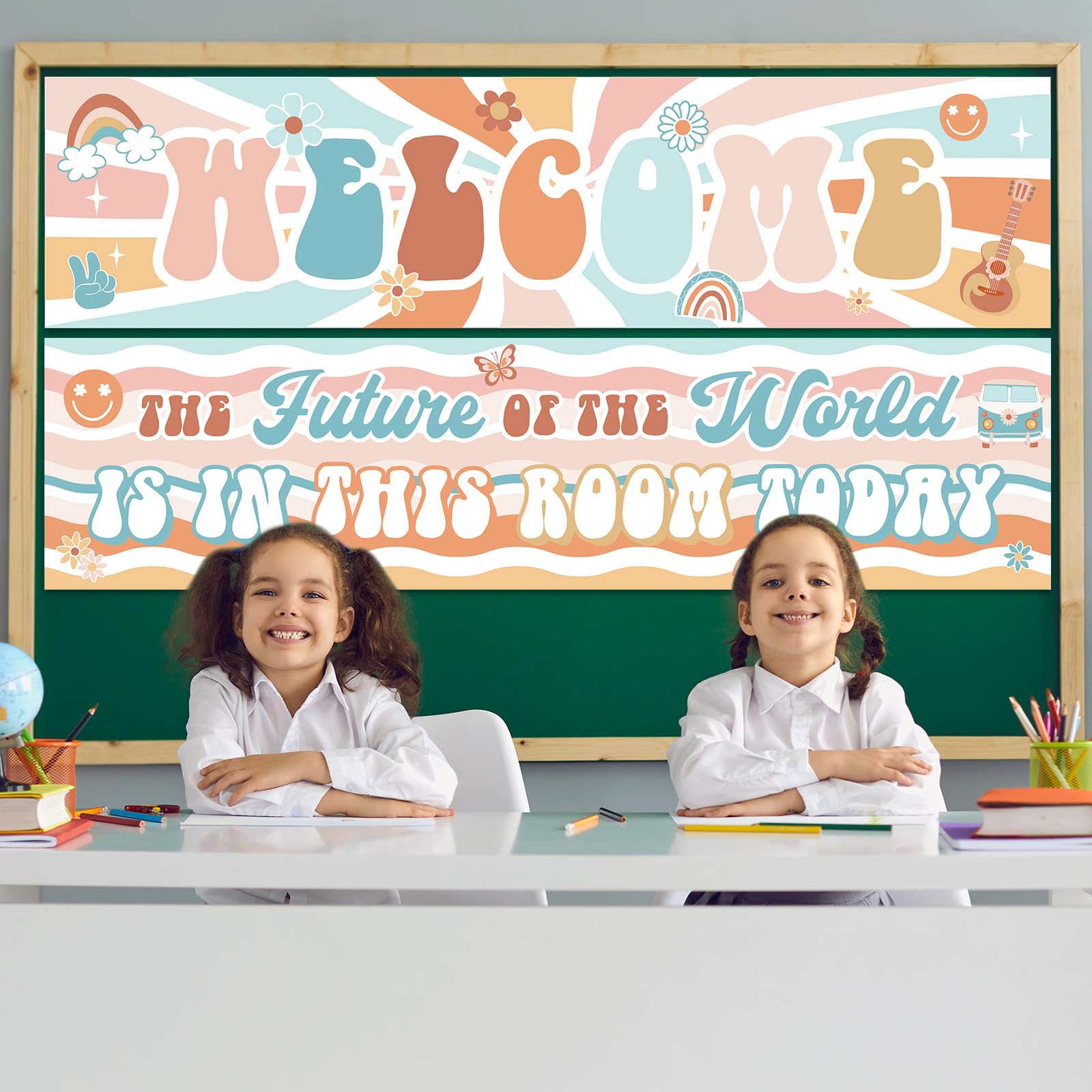 Snapklik.com : ZOiiWA 2 Pack Groovy Retro Classroom Decorations Boho ...