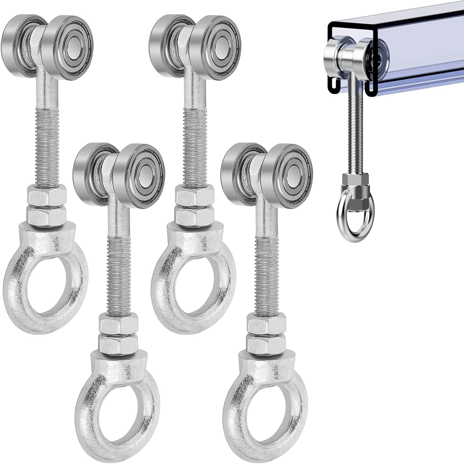 Amazon.com: SKTREX 2 Wheel Silent Trolley Assembly Rollers for UNISTRUT ...