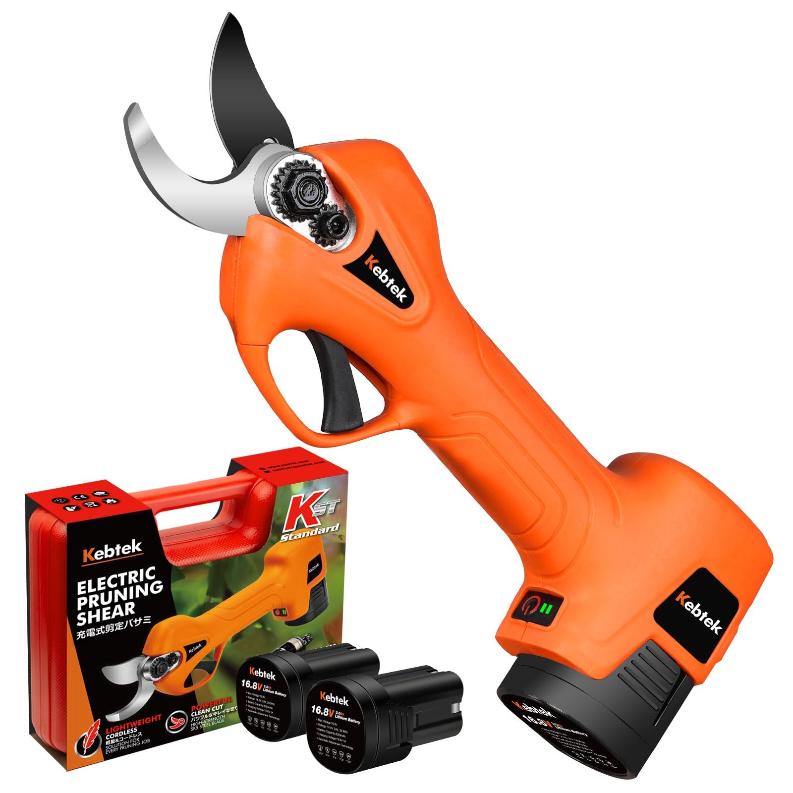 Amazon.com: Pruning Shear Battery Powered, Kebtek Electric Cordless ...