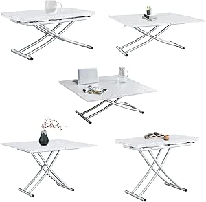 Amazon.com: Maotifeys Multifunction Convertible Table with 0.8” Wooden ...