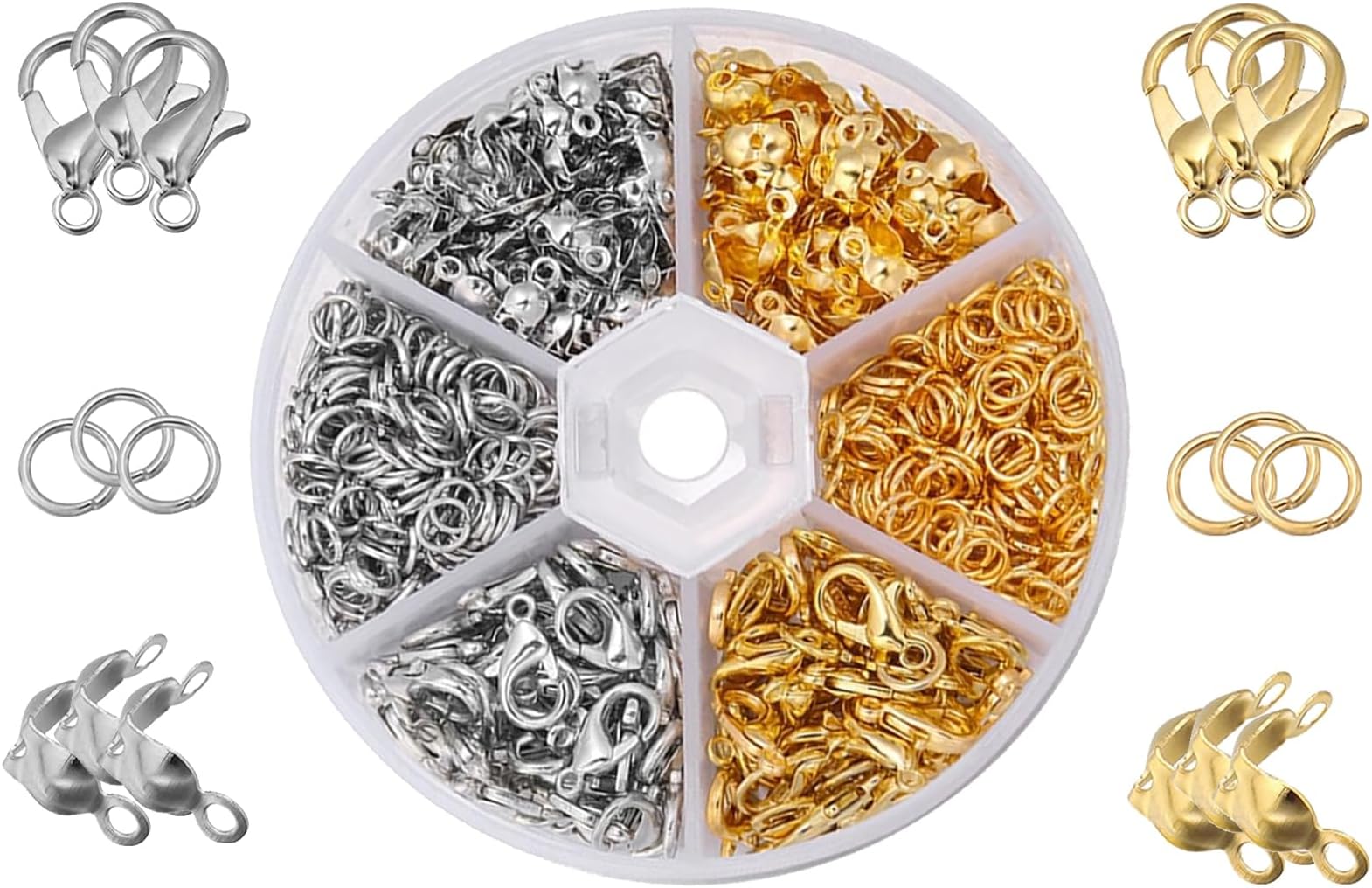 Xumann 460pcs Lobster Clasps for Jewellery Making,Bracelet Clasps with ...