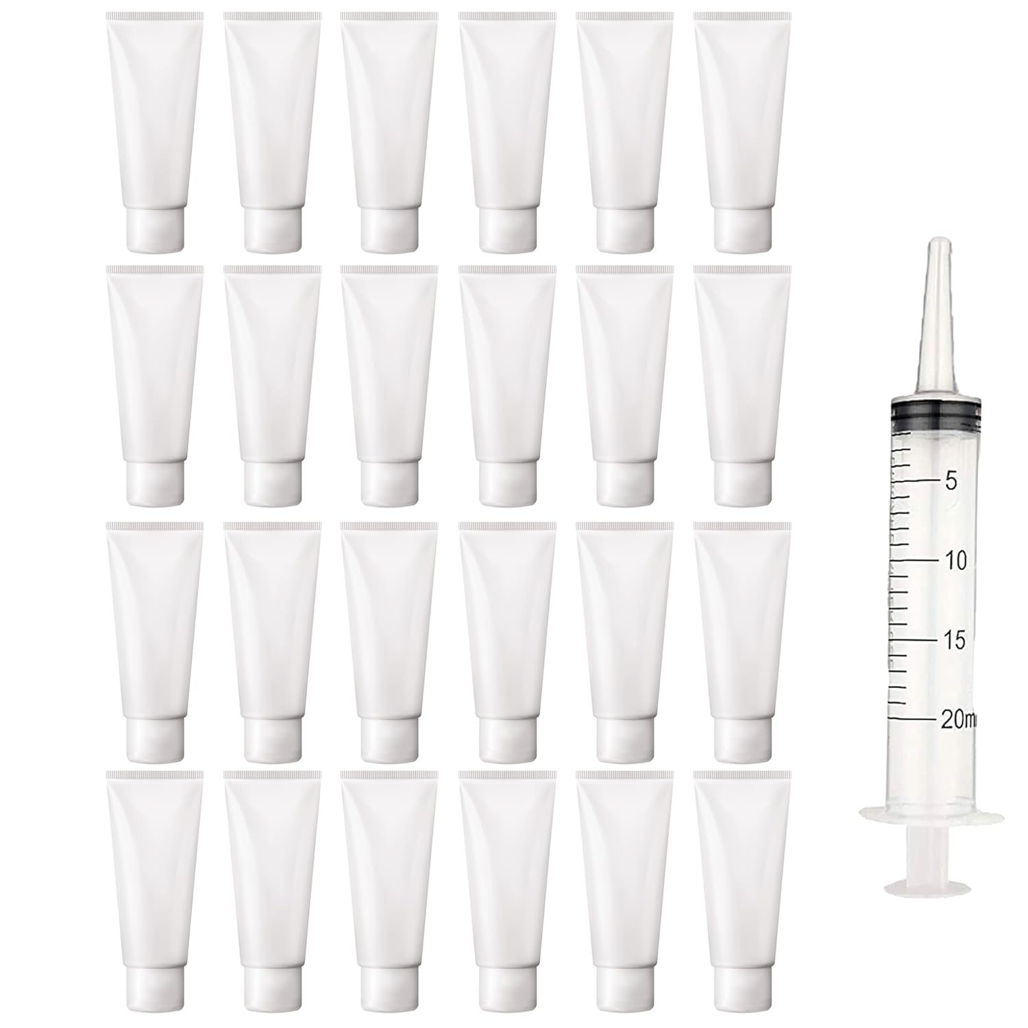 Amazon.com: Jadsy Creations - (24pcs per pack) 20ml WHITE Empty ...