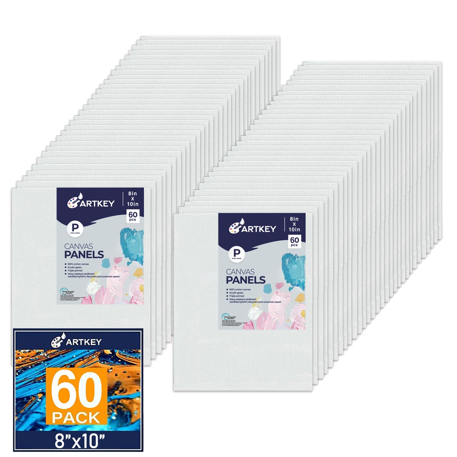 Snapklik.com : Canvas Panels 8x10 Inch 60-Pack, 10 Oz d 100% Cotton ...